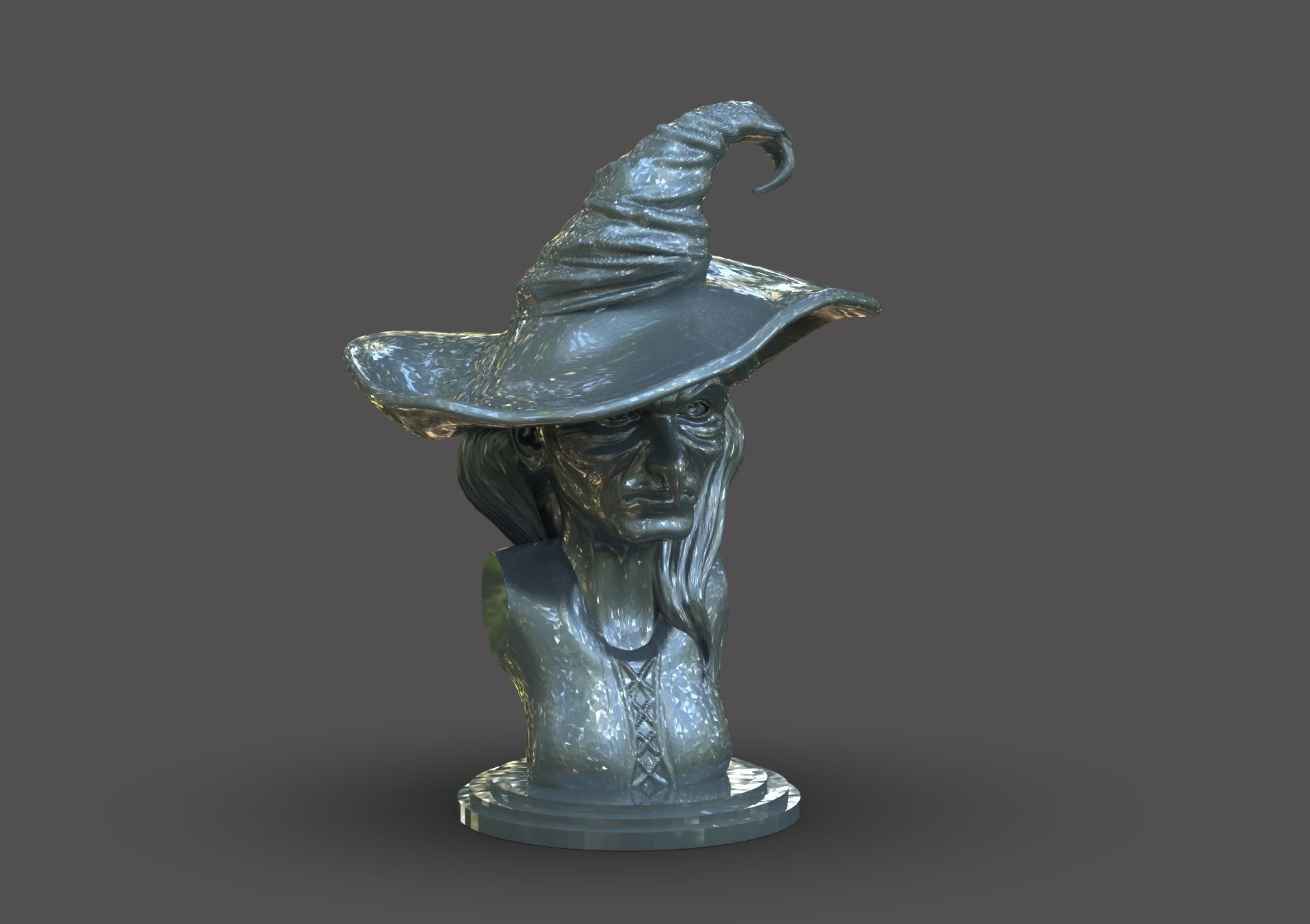 Witch Bust 3D model 3D printable | CGTrader