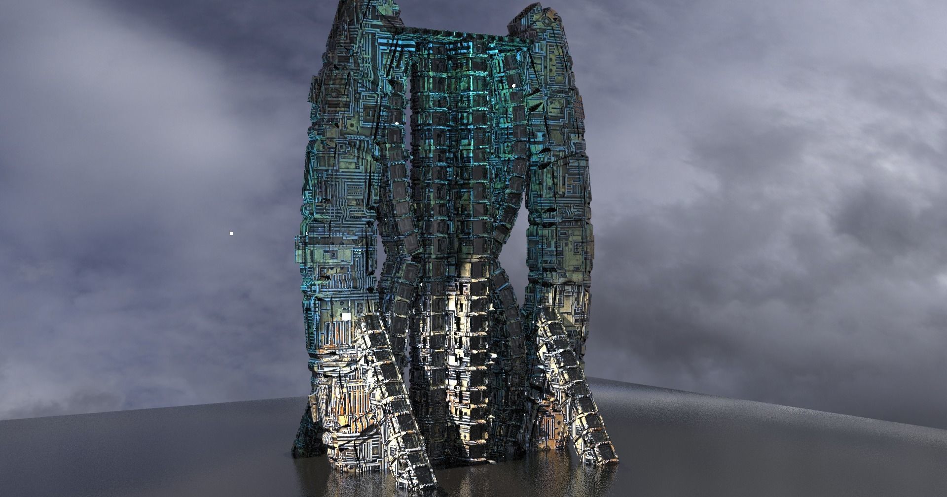 Dark Alien ocean servery rig 3D model | CGTrader