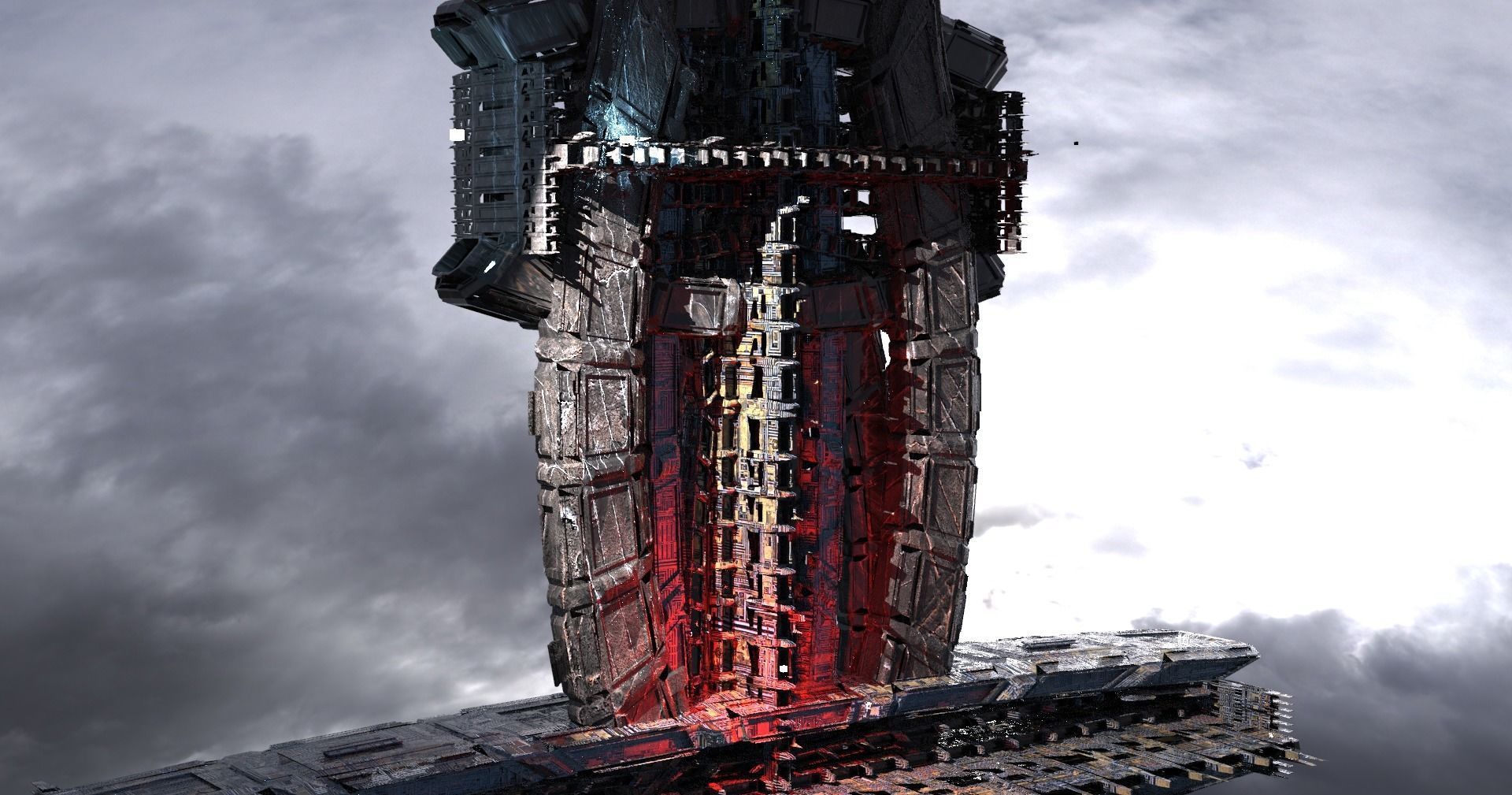 Dark void drake archway colossal structure 3D model | CGTrader