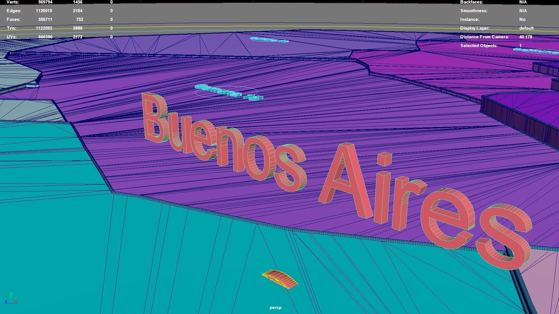 Autonomous City of Buenos Aires Argentina map region geography 3D model ...