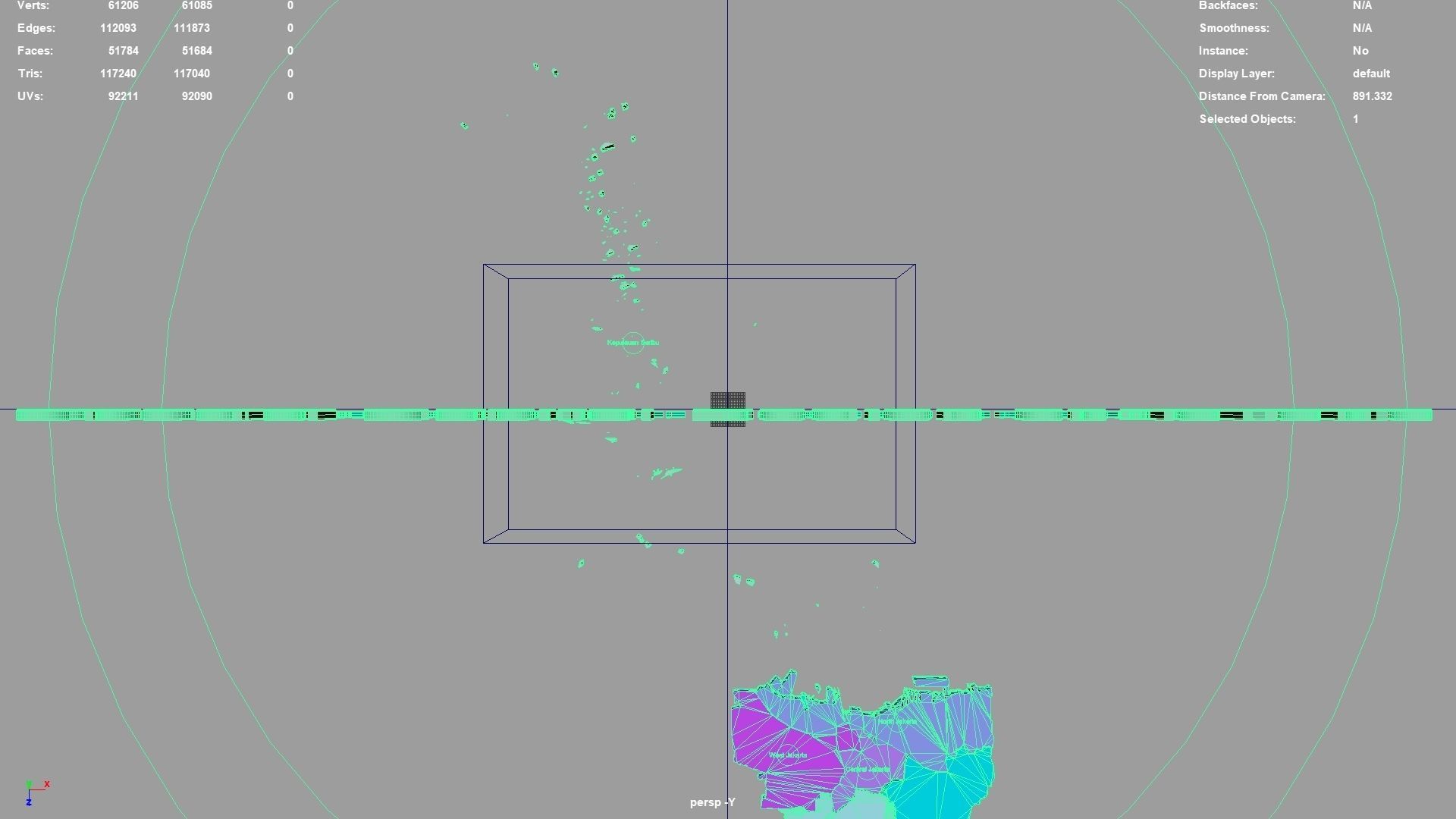 Special Capital Region of Jakarta Java Indonesia map region 3D model ...