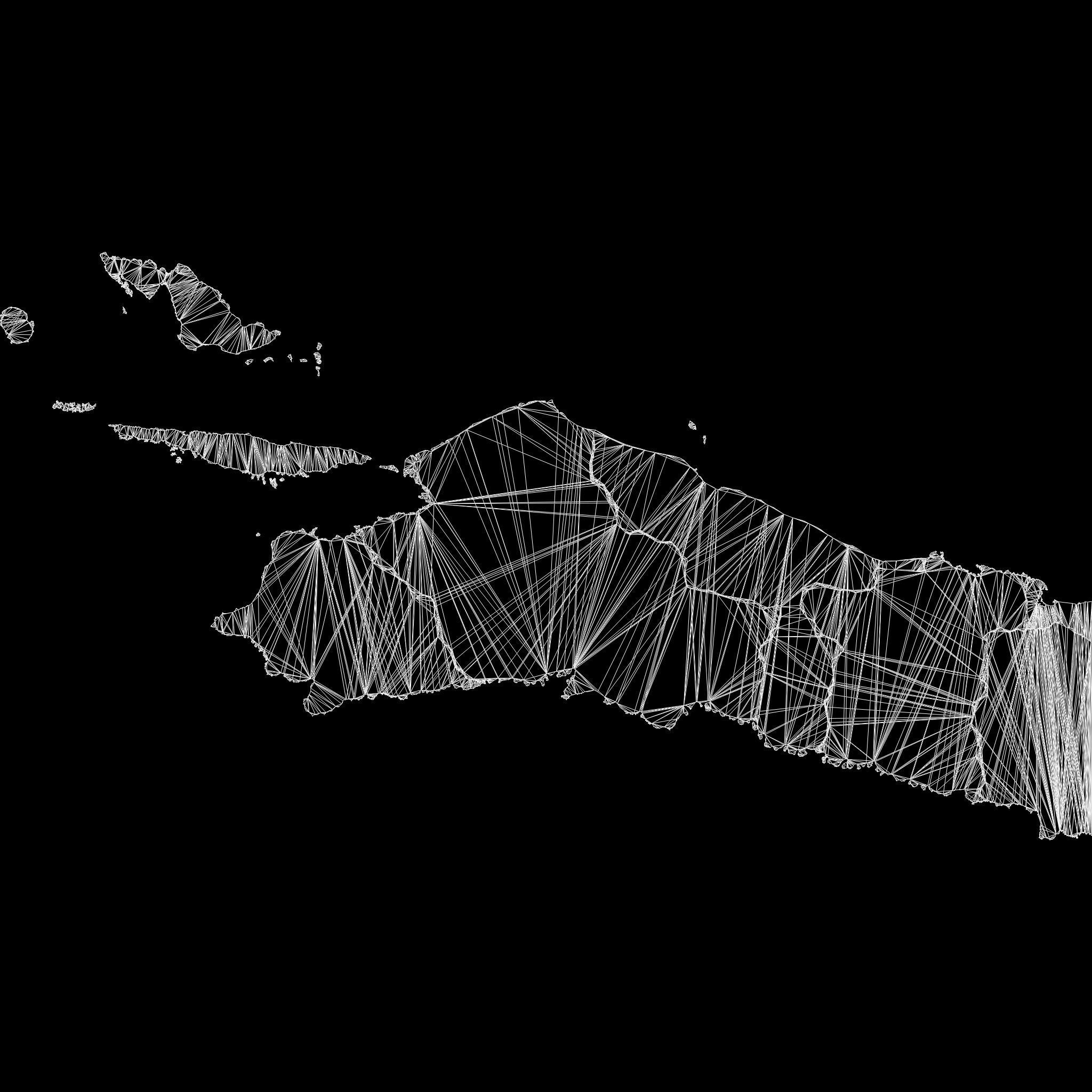 Papua Western New Guinea Indonesia map region geography 3D model rigged ...