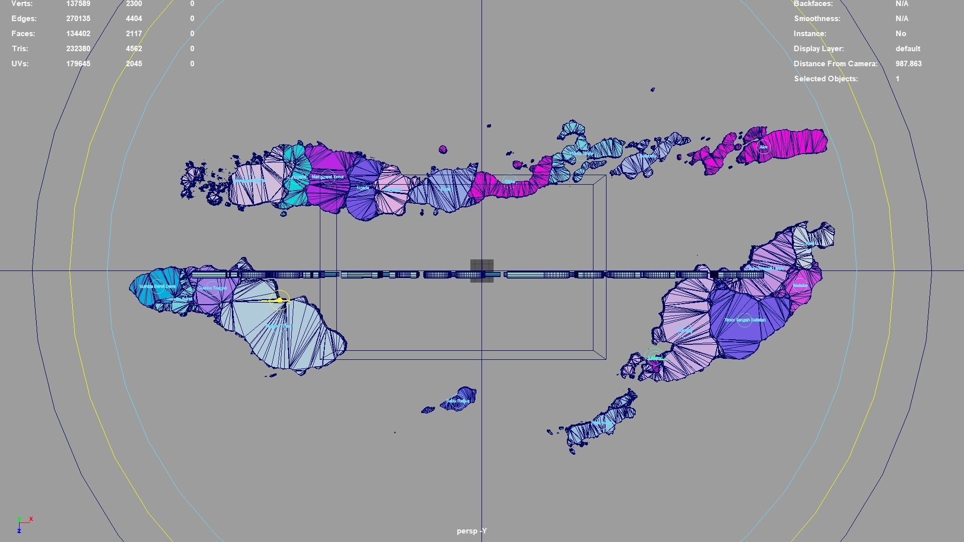 East Nusa Tenggara Lesser Sunda Islands Indonesia map region 3D model ...