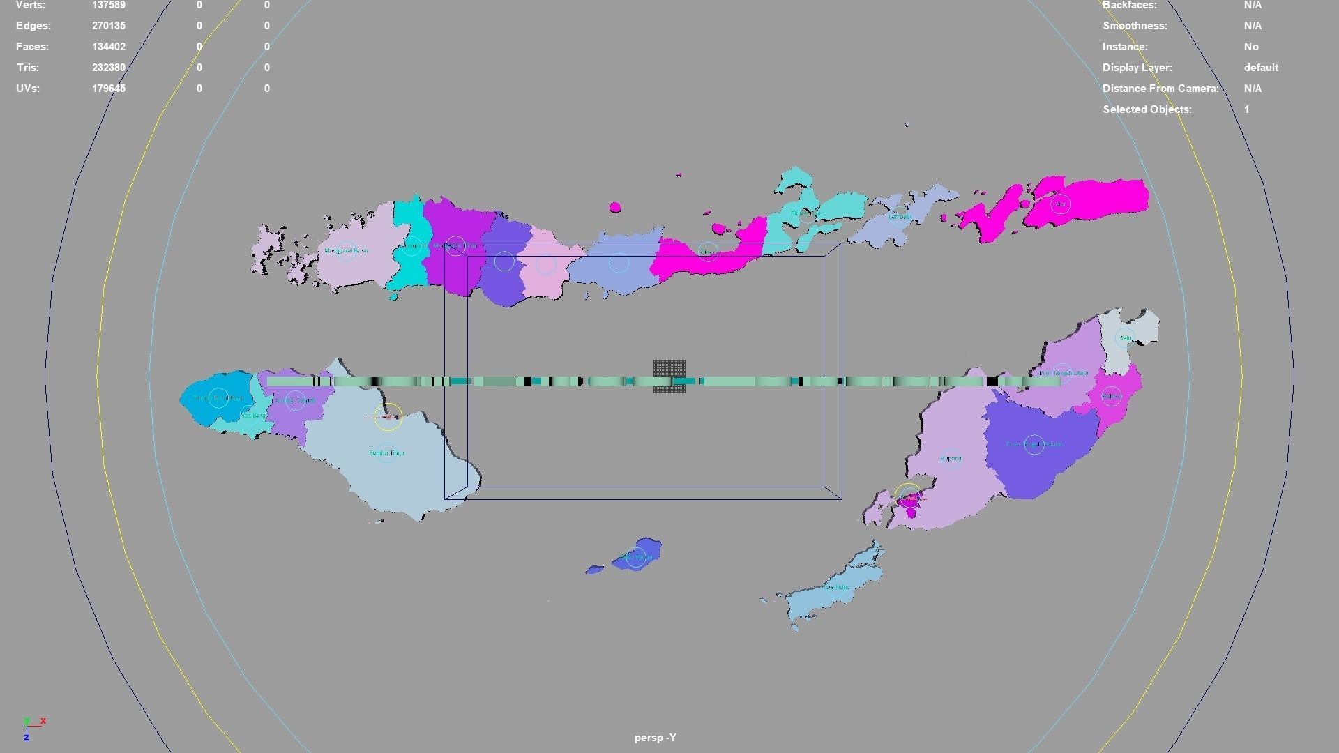 East Nusa Tenggara Lesser Sunda Islands Indonesia map region 3D model ...