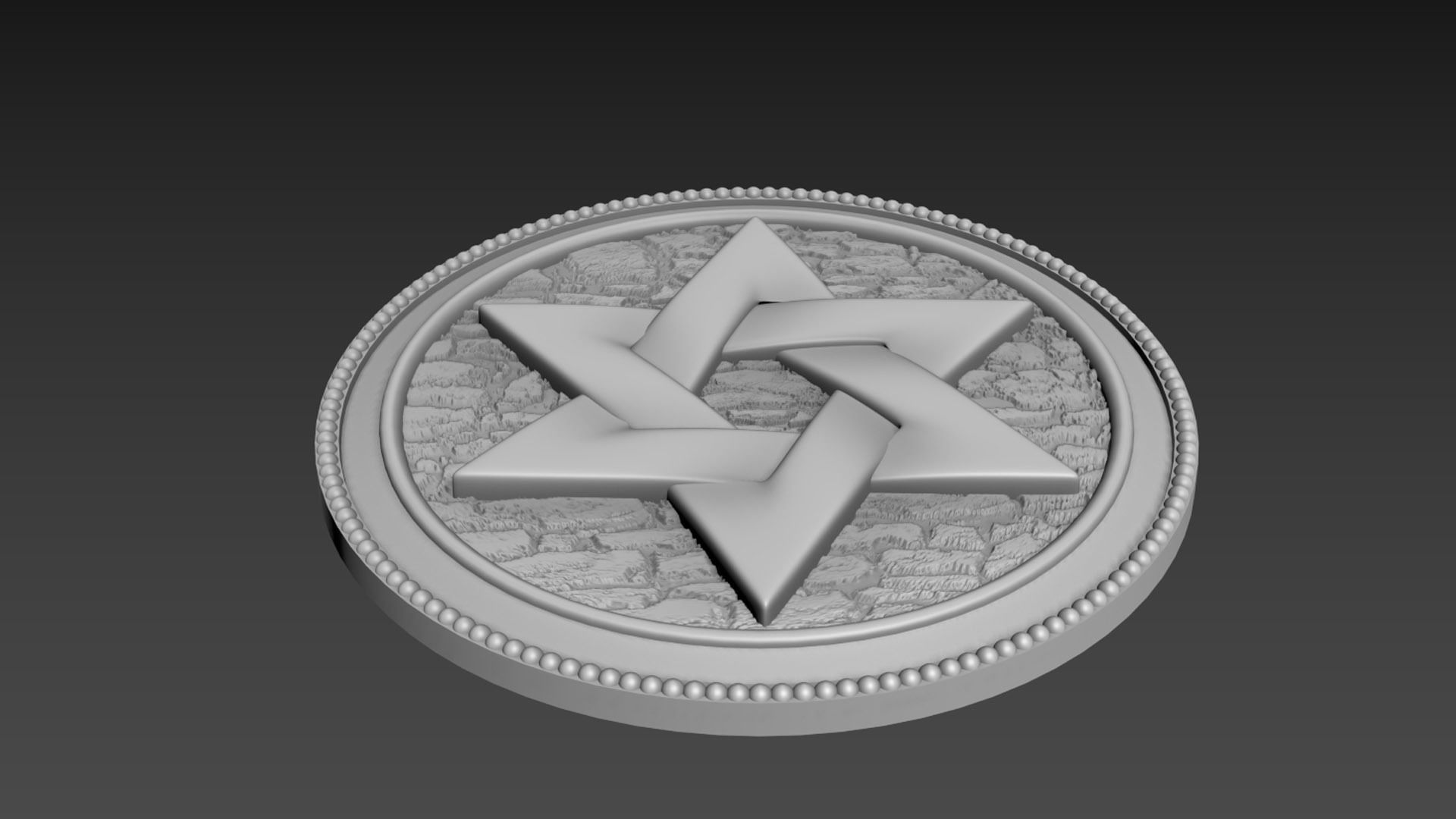 Star of David Bas-Relief 3D model | CGTrader