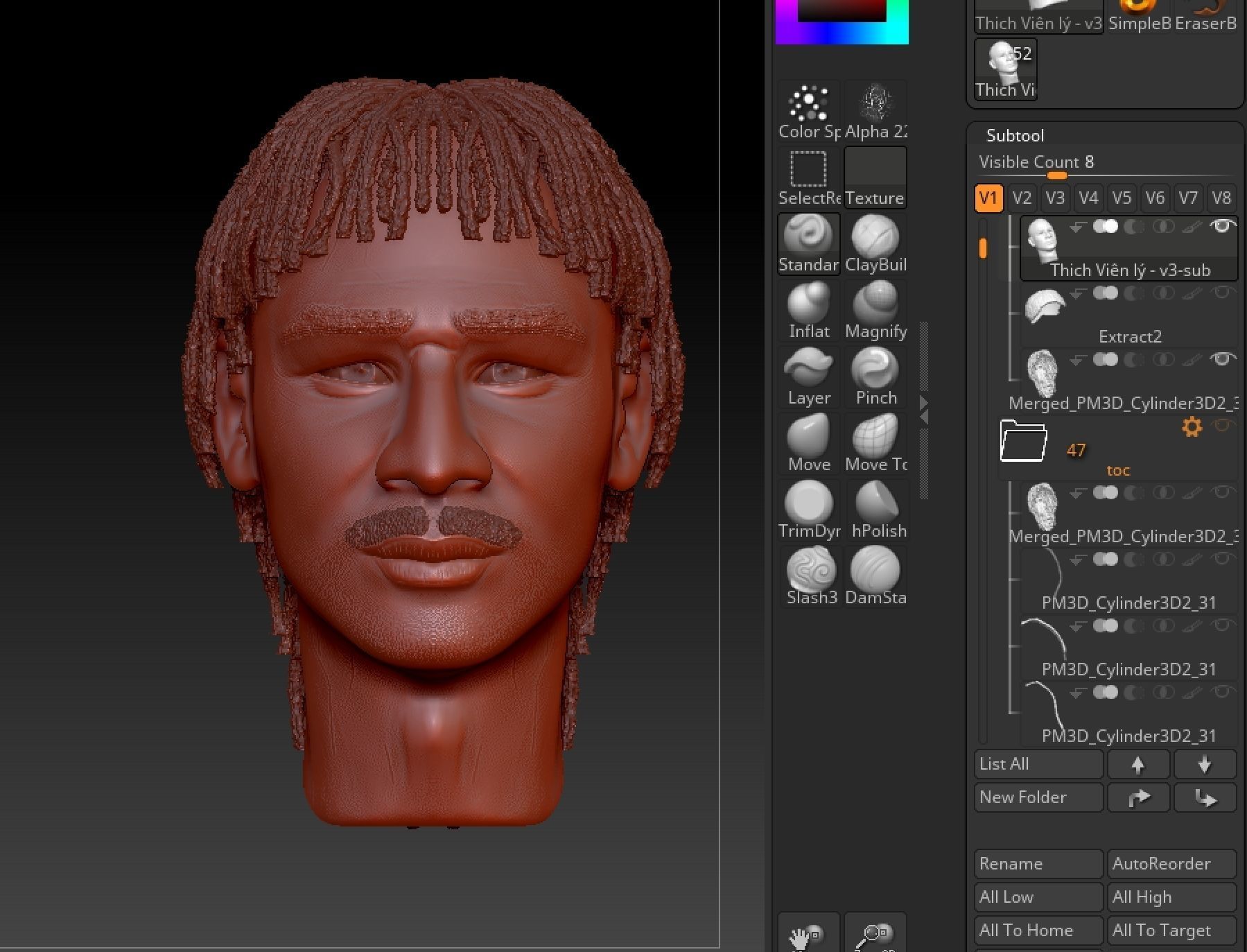 Ruud Gullit figure portrait 3D model 3D model 3D printable | CGTrader