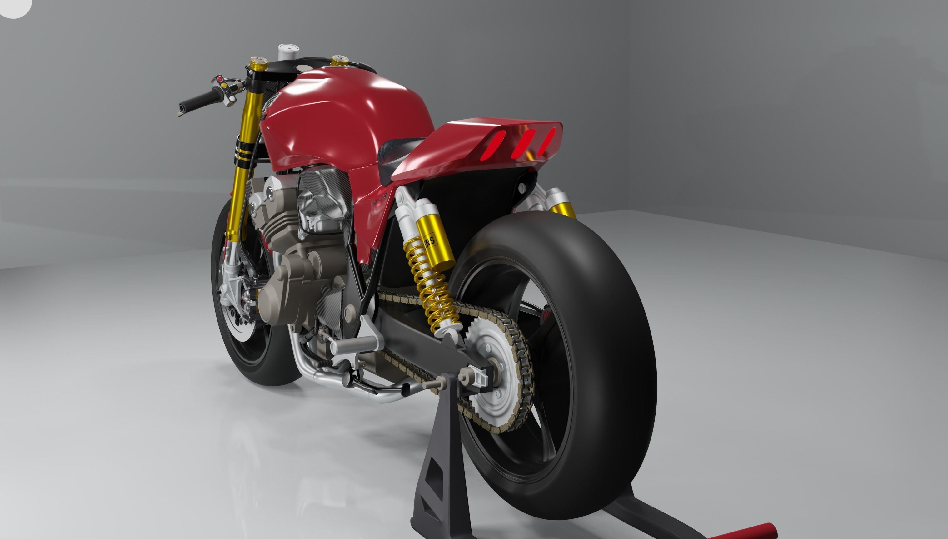 3D model HONDA CB400 CAFE RACER CUSTEM VR / AR / low-poly | CGTrader