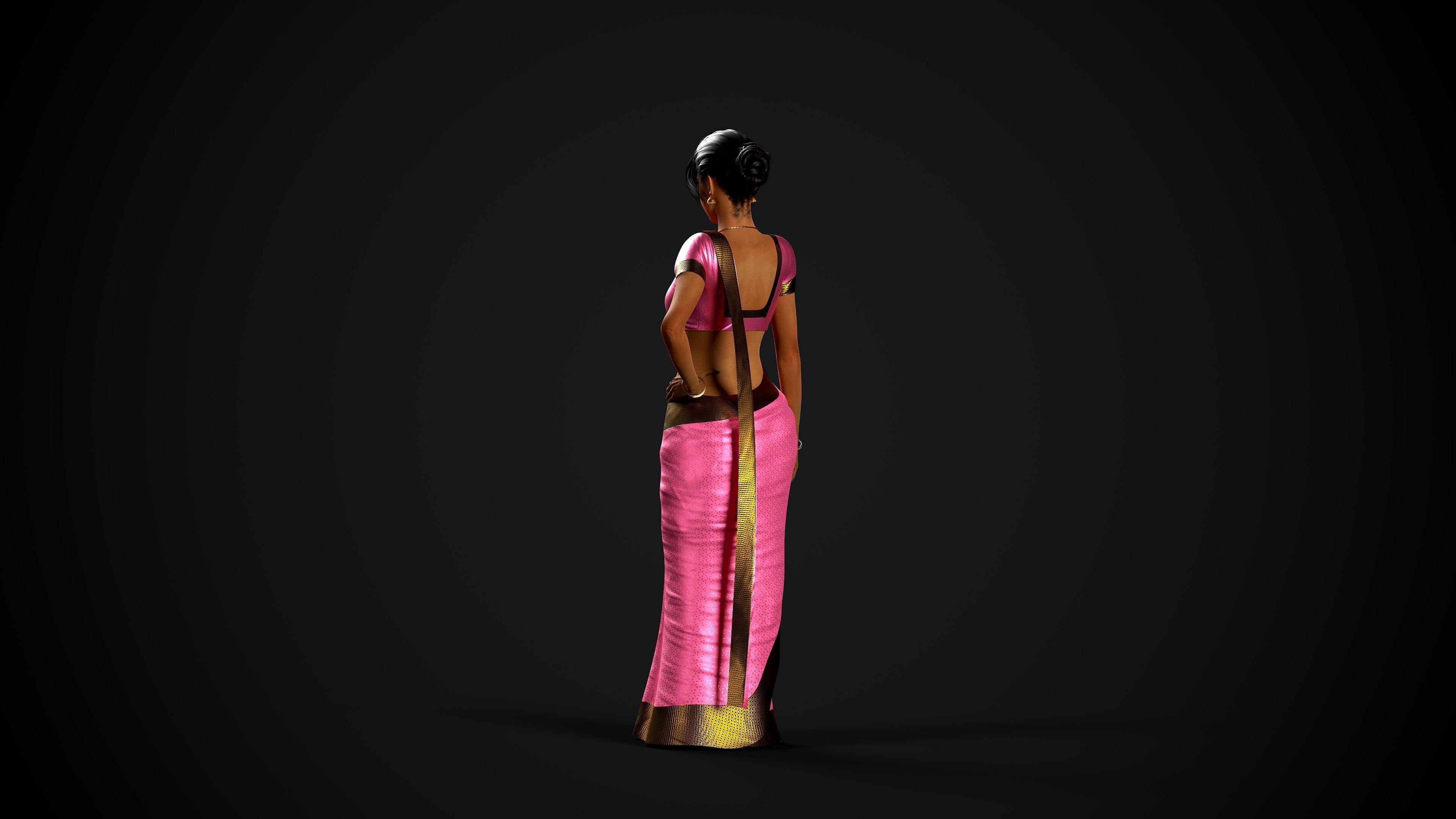 3D model Indian Girl 2 VR / AR / low-poly | CGTrader