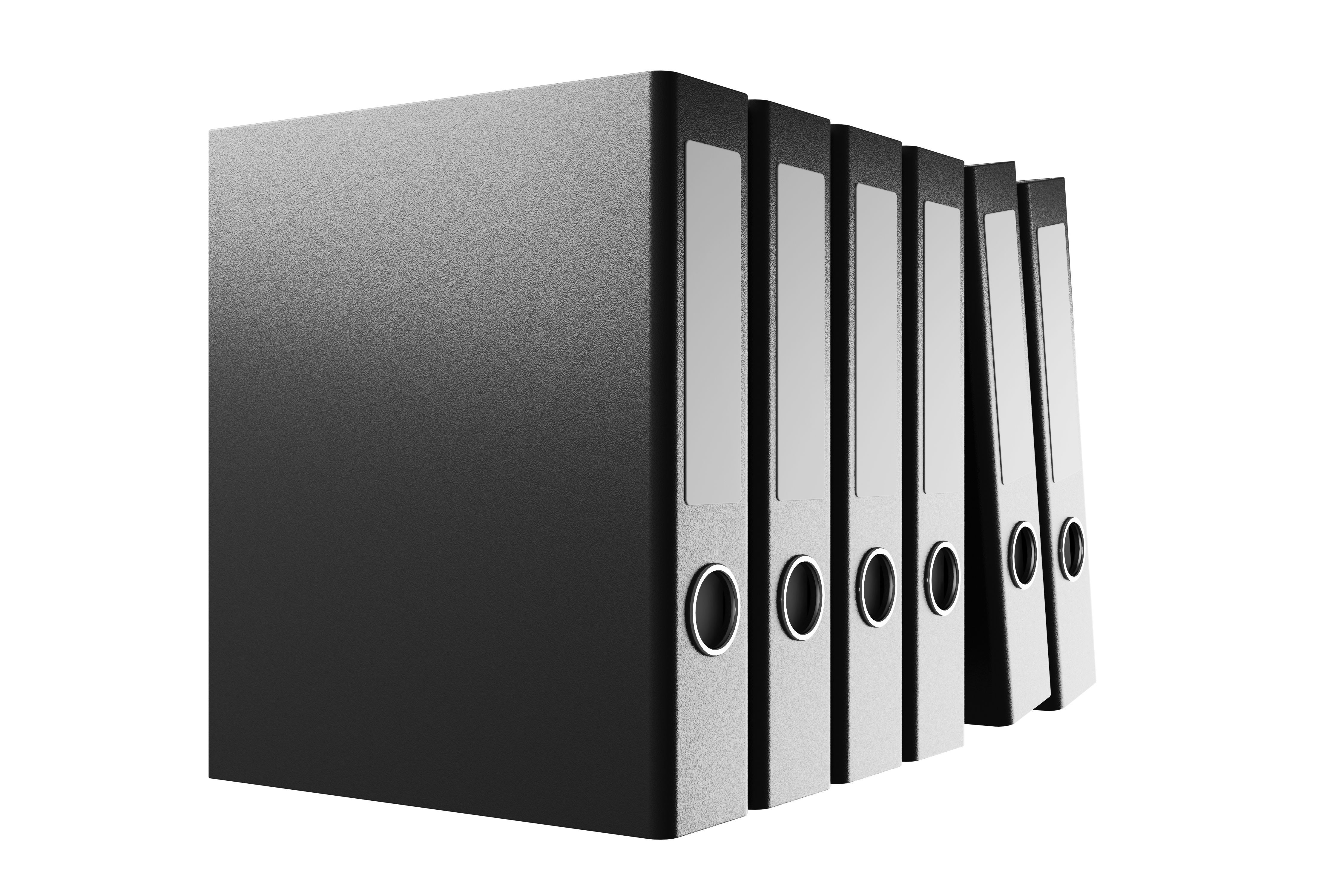 3D model Stack of office black folders VR / AR / low-poly | CGTrader