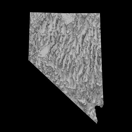 3D Topographical Map of Nevada 3D model 3D printable | CGTrader