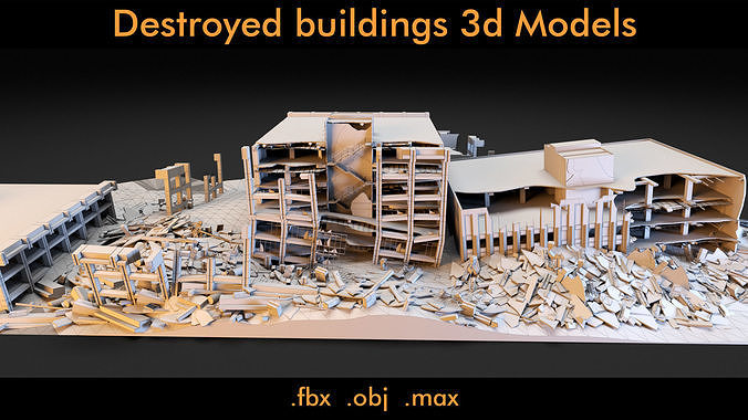 Destroyed Buildings- 3d Model 3D model | CGTrader