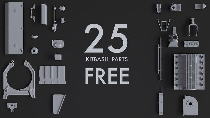 Kitbash Kit - 25 Free Original Star Wars Parts free 3D model | CGTrader