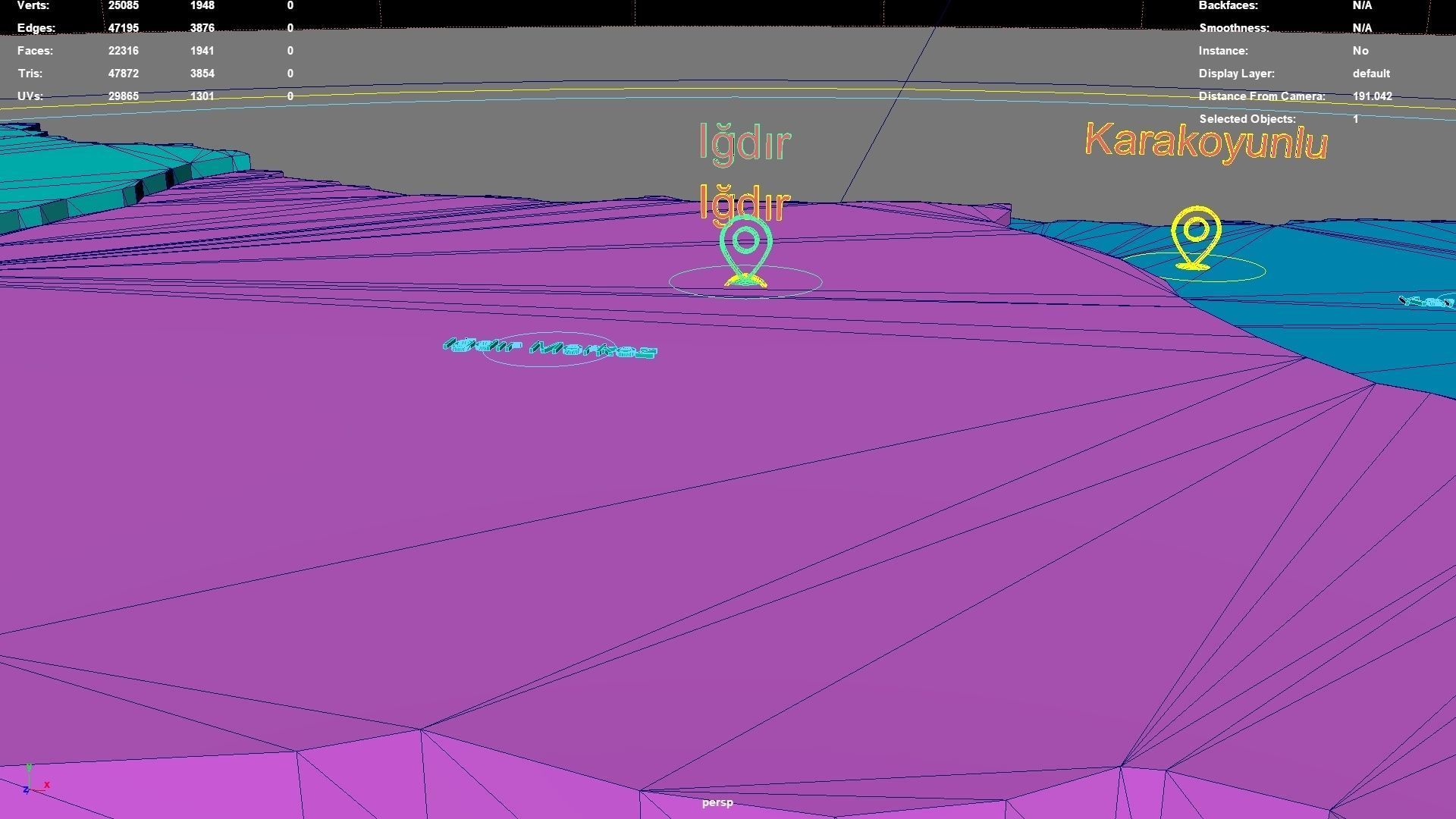 Igdir Eastern Anatolia Region Turkey map region geography 3D model ...
