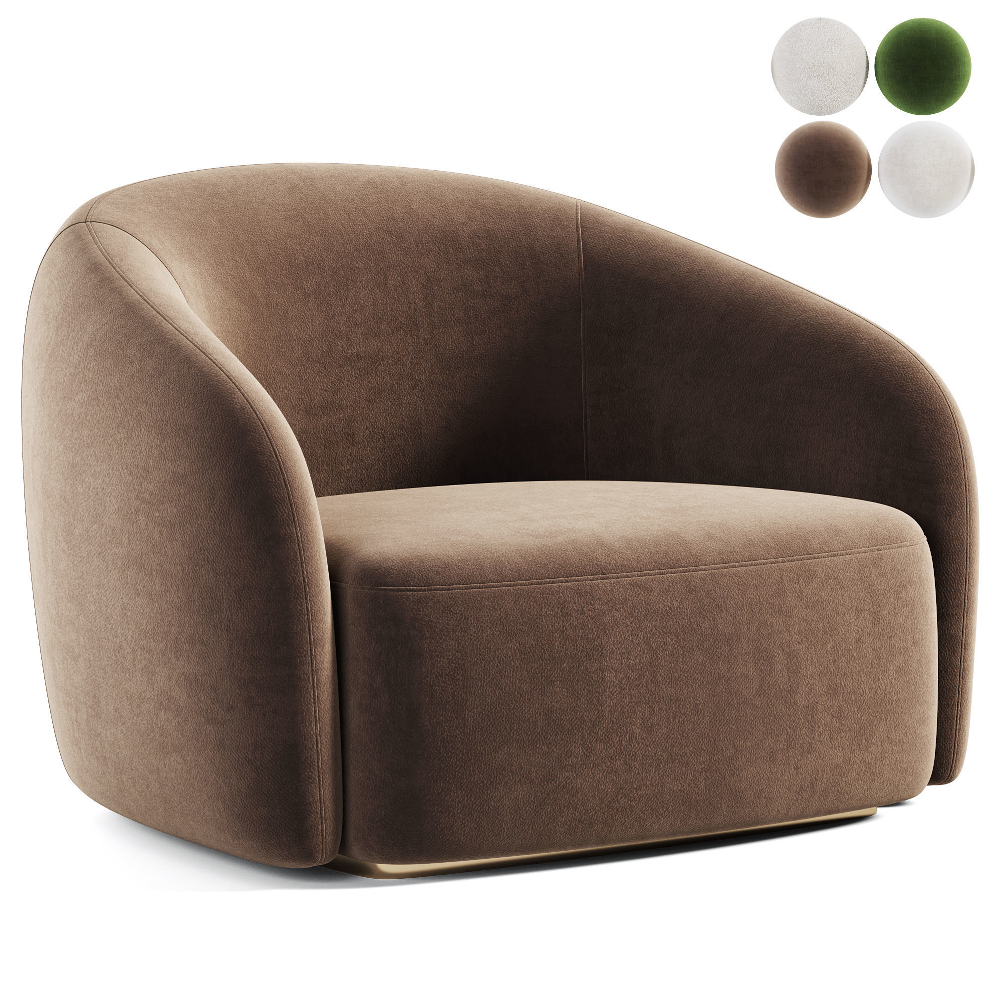 3D model Taite Swivel Chair Natural VR / AR / low-poly | CGTrader