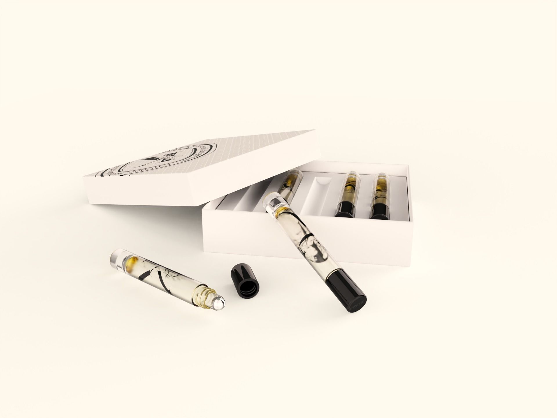 Roller Ball Perfume Gift Set with packaging free 3D model | CGTrader