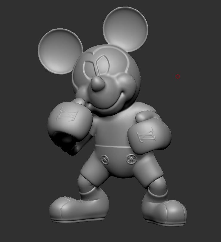 Mickey Mouse in boxing gloves 3D Print ready model 3D model 3D ...