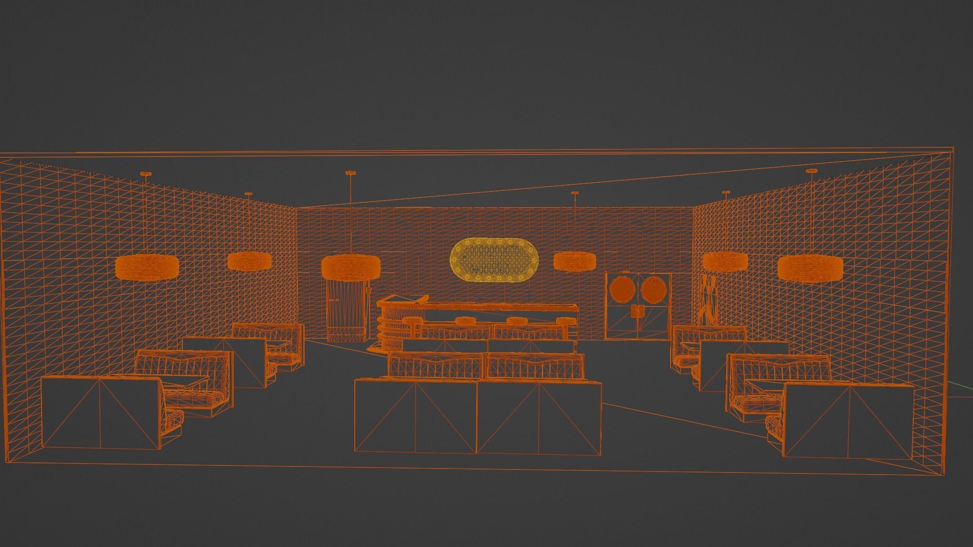 American 80s Diner Interior free 3D model | CGTrader