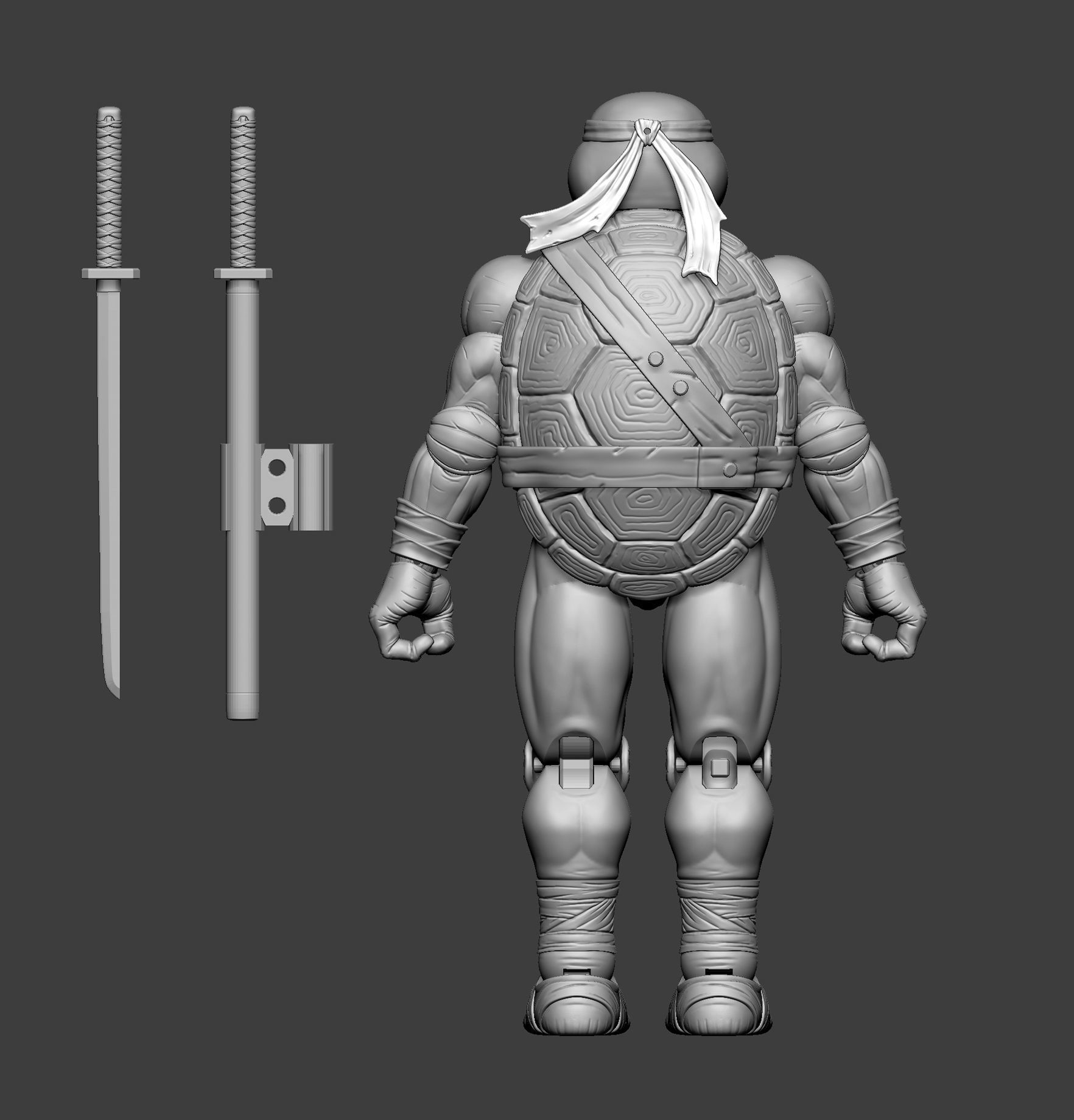 Leo Ninja Turtle 3d printed action figure 3D model 3D printable | CGTrader