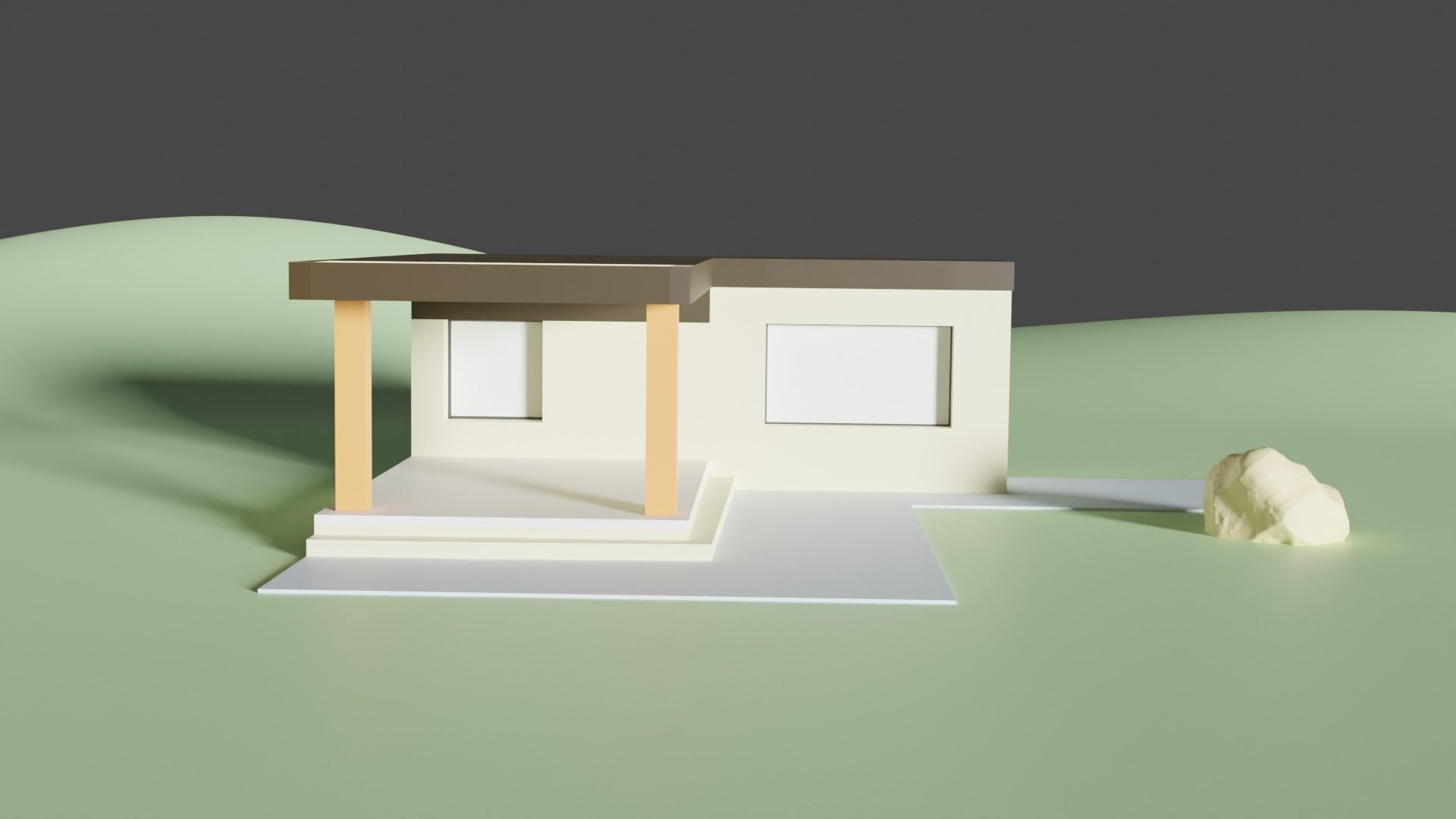 Simple House Scene 3D model | CGTrader
