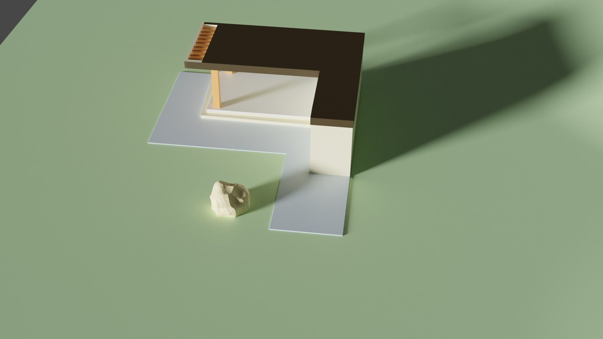 Simple House Scene 3D model | CGTrader