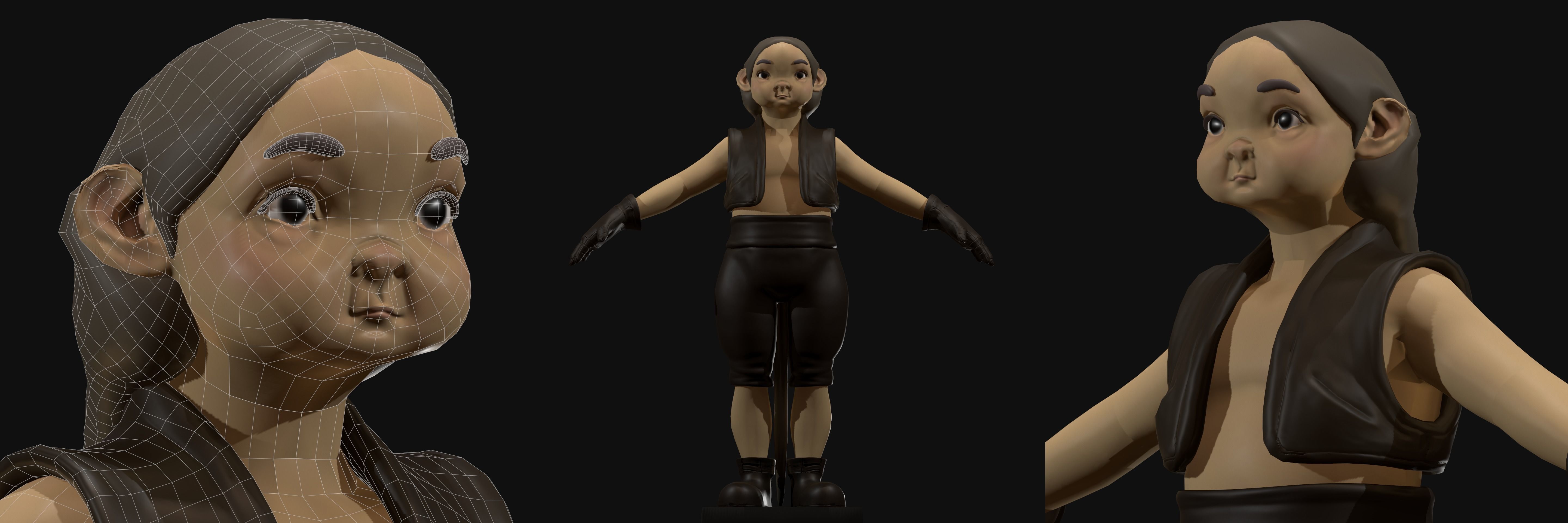 3D model Agun - CartoonCharacter Original Concept VR / AR / low-poly ...