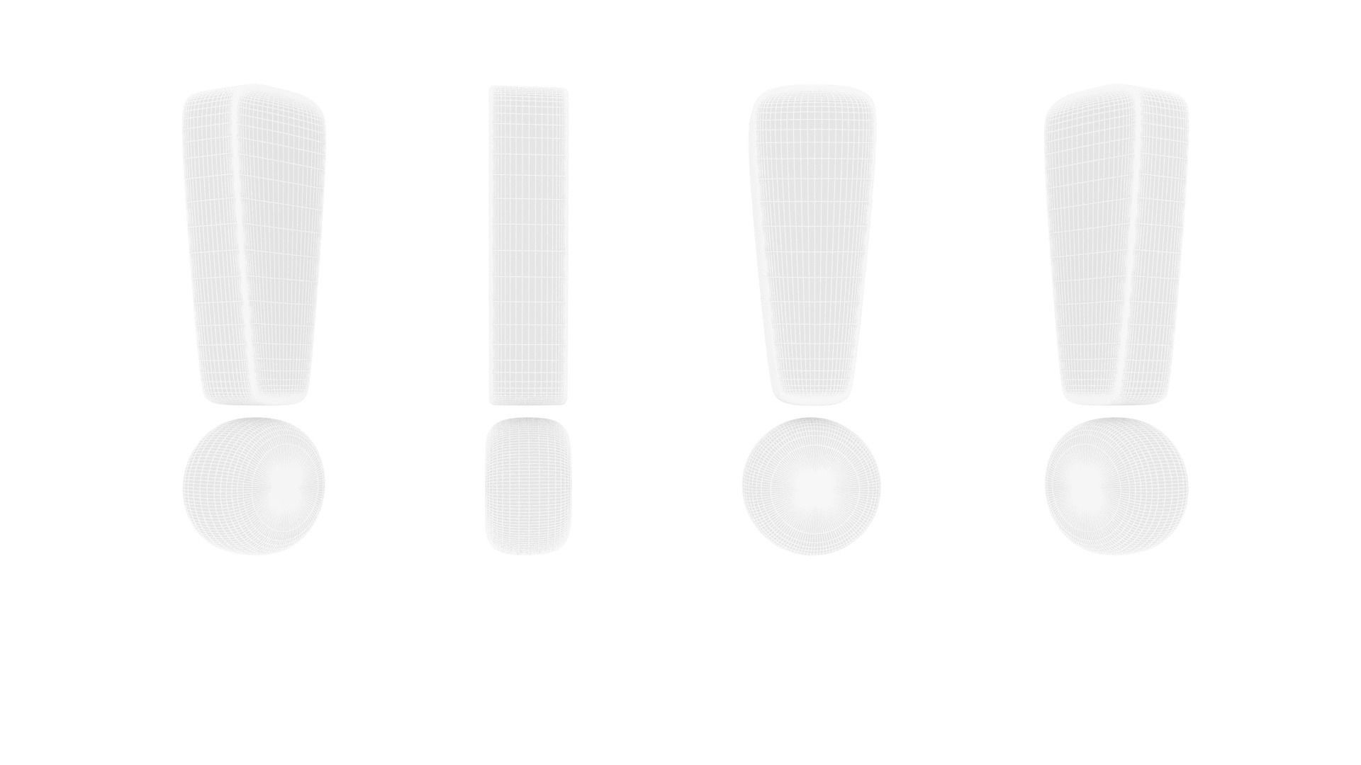 Exclamation Mark v001 3D Model 3D model | CGTrader