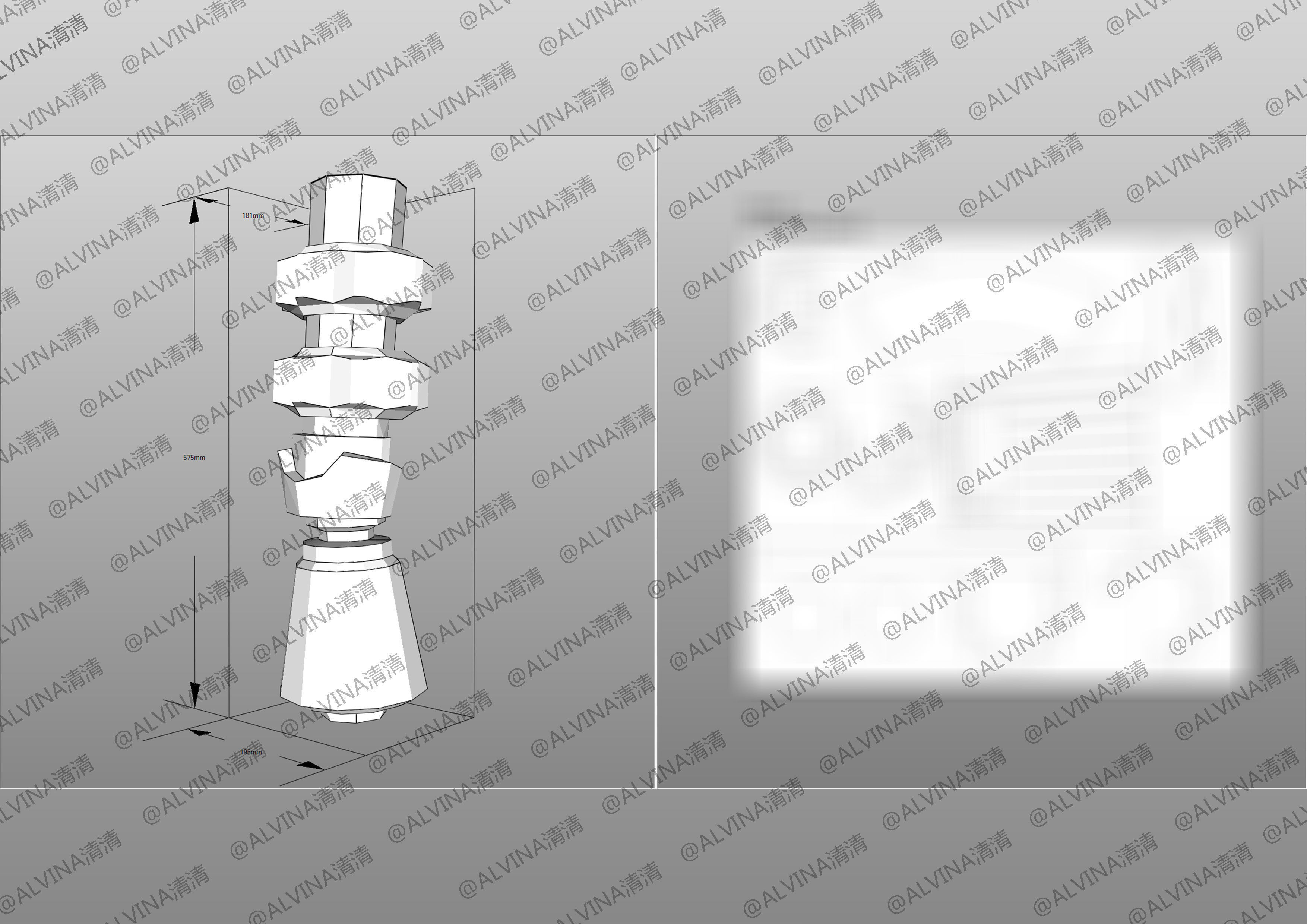 3D model Genshin Impact Ruin Guard Armor - DIY Cosplay Pepakura Foam VR ...