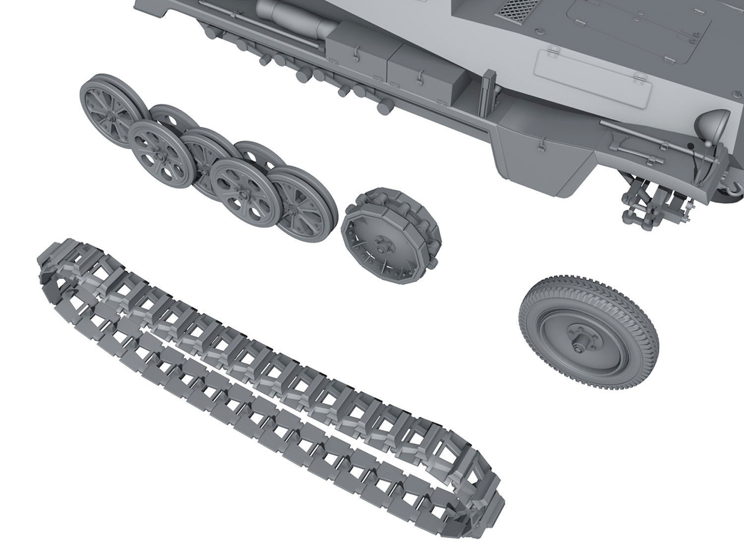 SD KFZ 250 9 - Reconnaissance Half-Truck 3D model | CGTrader