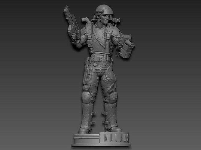 aliens soldier 3D model 3D printable | CGTrader