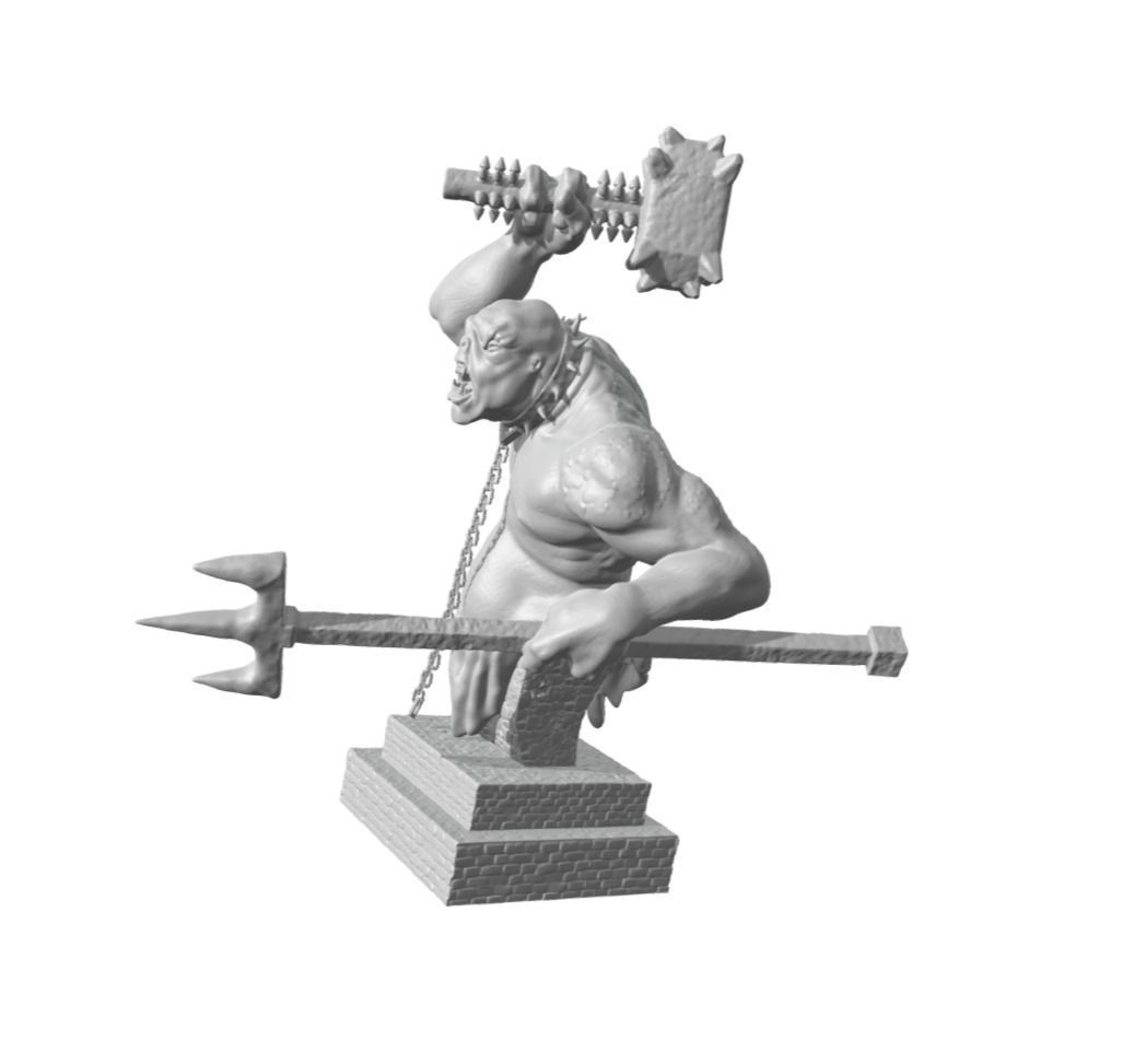 Troll of Moria with pedestal Monster The lord of the ring 3D model 3D ...