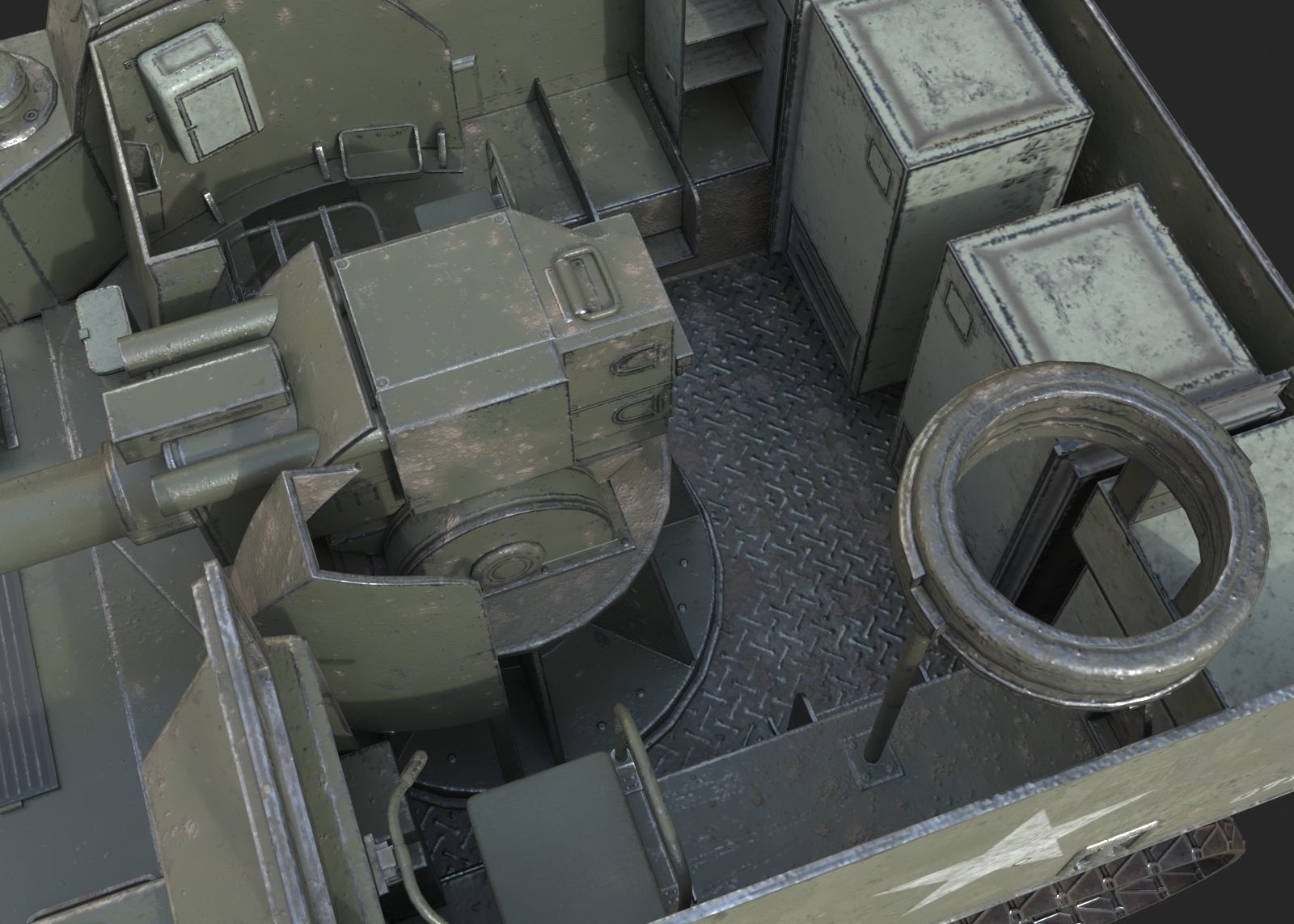 3D model Vietnam War USA Army M44 155mm self-propelled howitzer VR / AR / low-poly | CGTrader