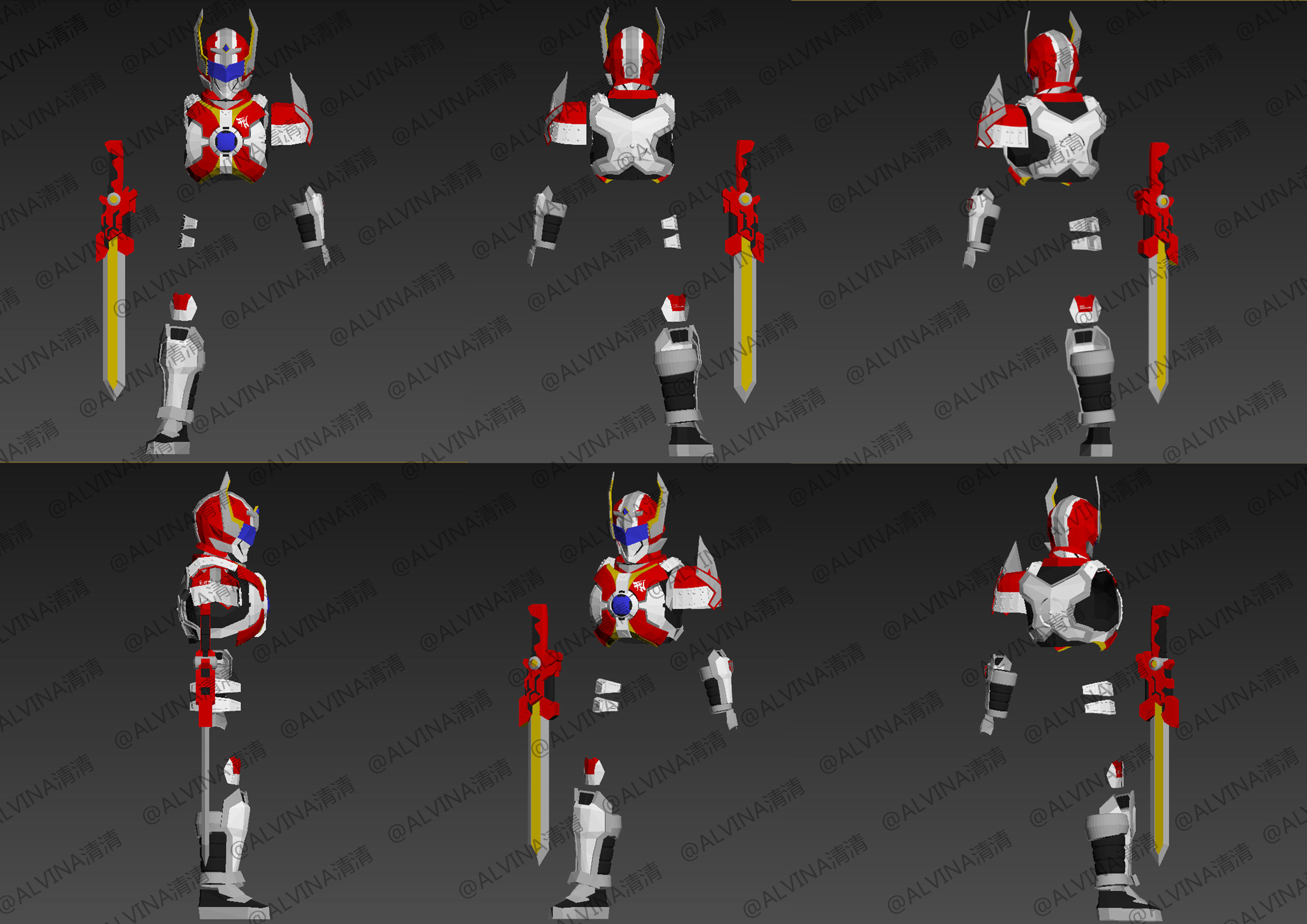 3D model Armor Hero-Tortore ormor Armor - DIY Cosplay Pepakura Foam VR ...