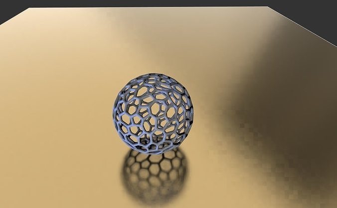 Voronoi style sphere 3D model for 3D print stereolithography 3D model ...