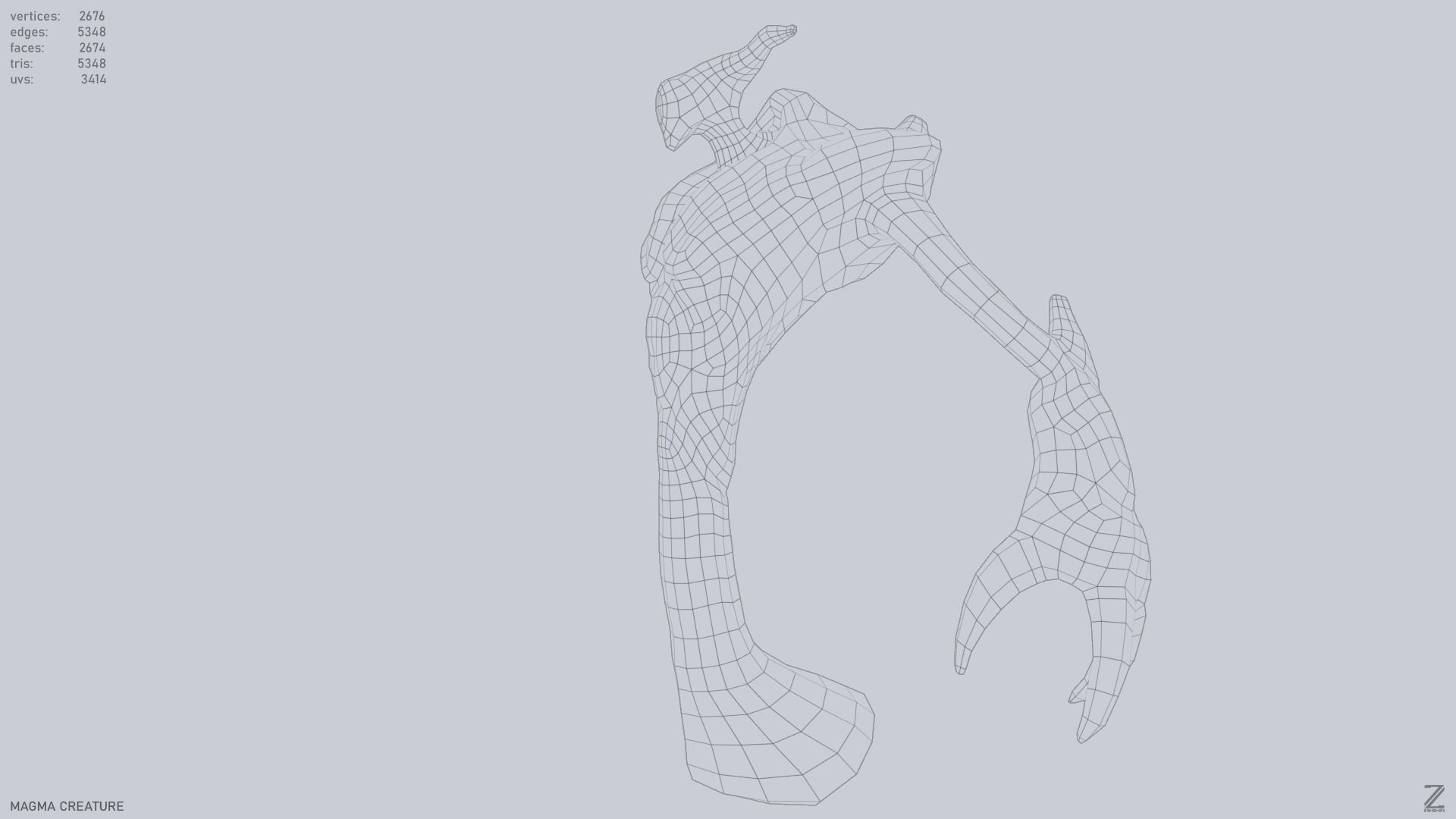 3D model Magma creature VR / AR / low-poly | CGTrader