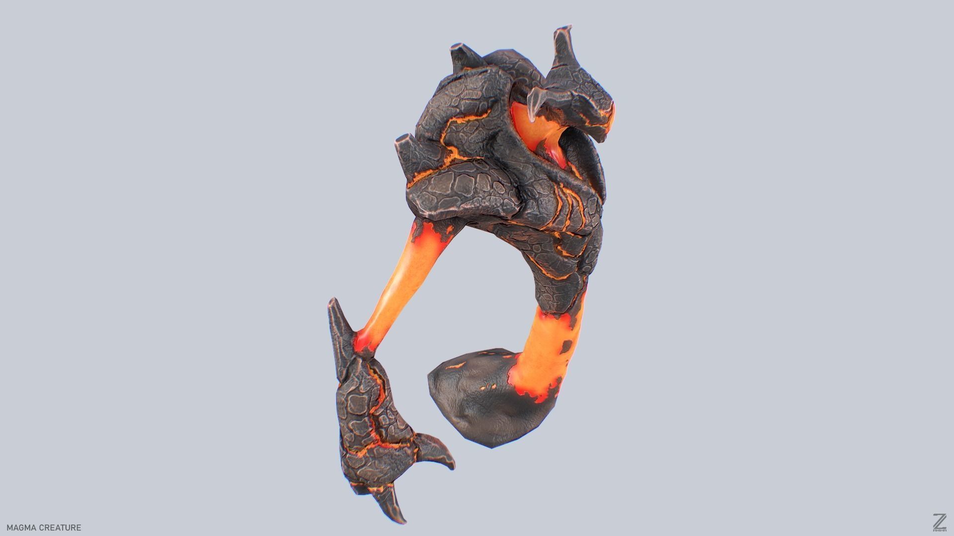 3D model Magma creature VR / AR / low-poly | CGTrader