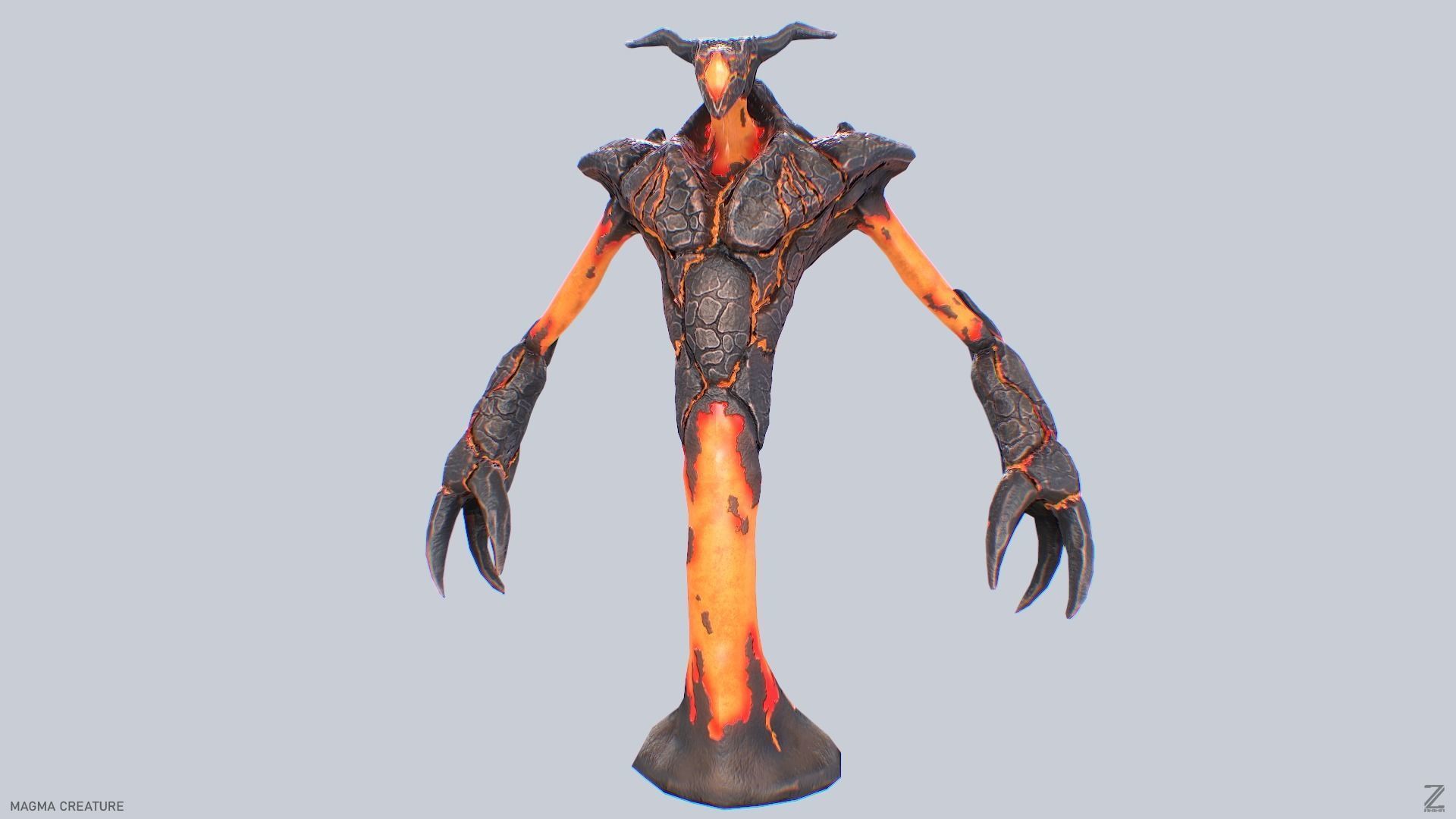 3D model Magma creature VR / AR / low-poly | CGTrader