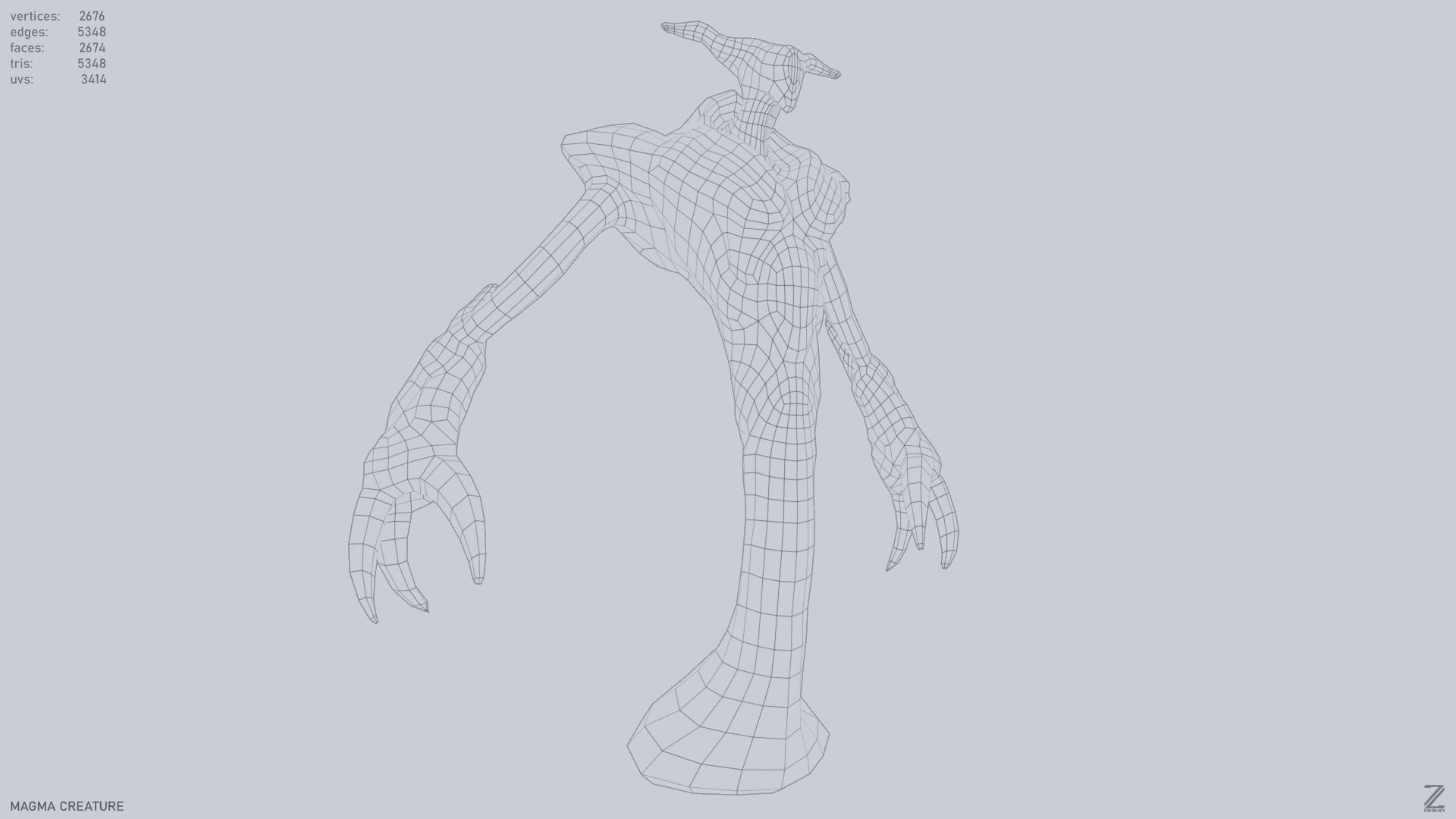 3D model Magma creature VR / AR / low-poly | CGTrader