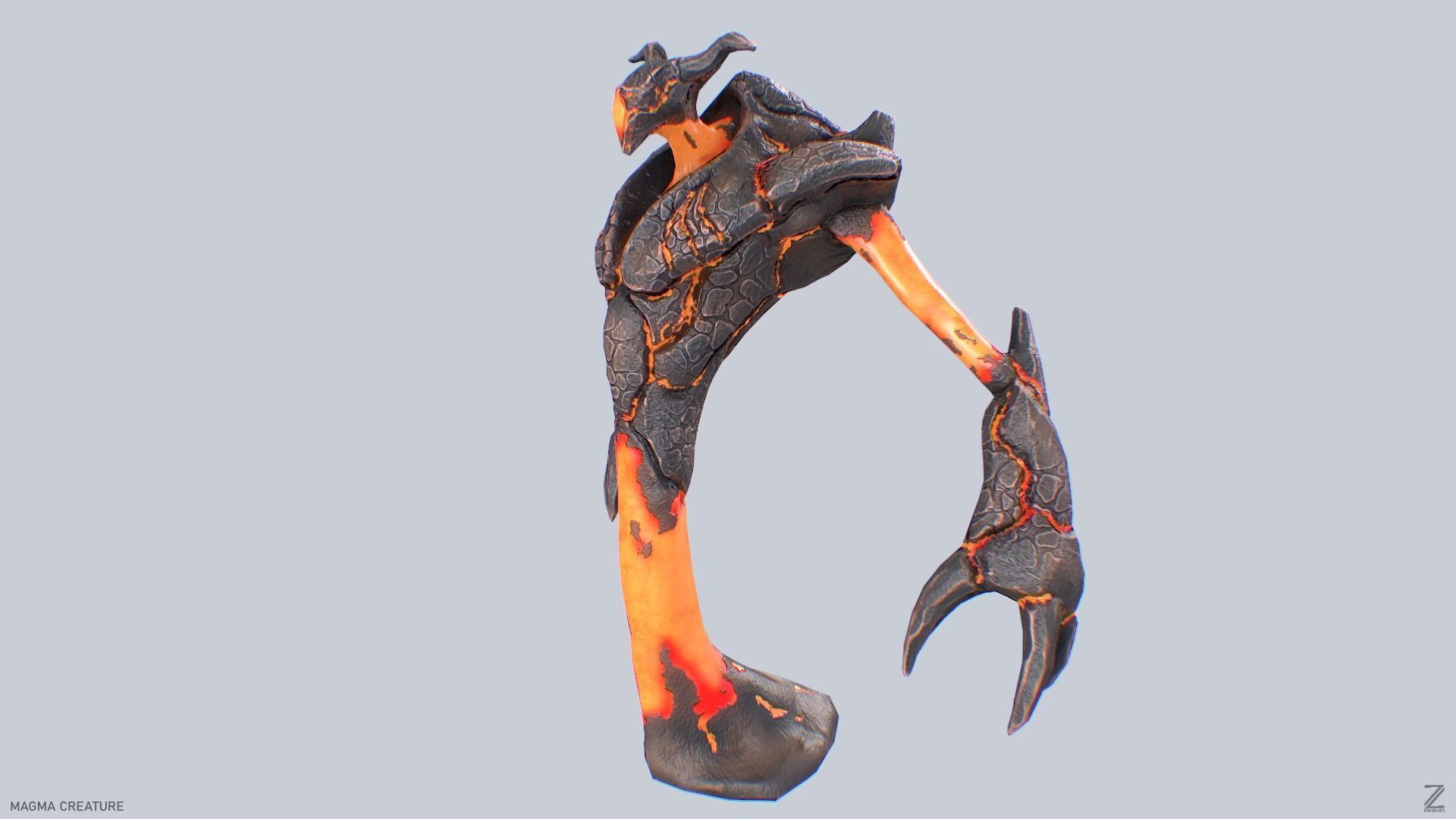 3D model Magma creature VR / AR / low-poly | CGTrader