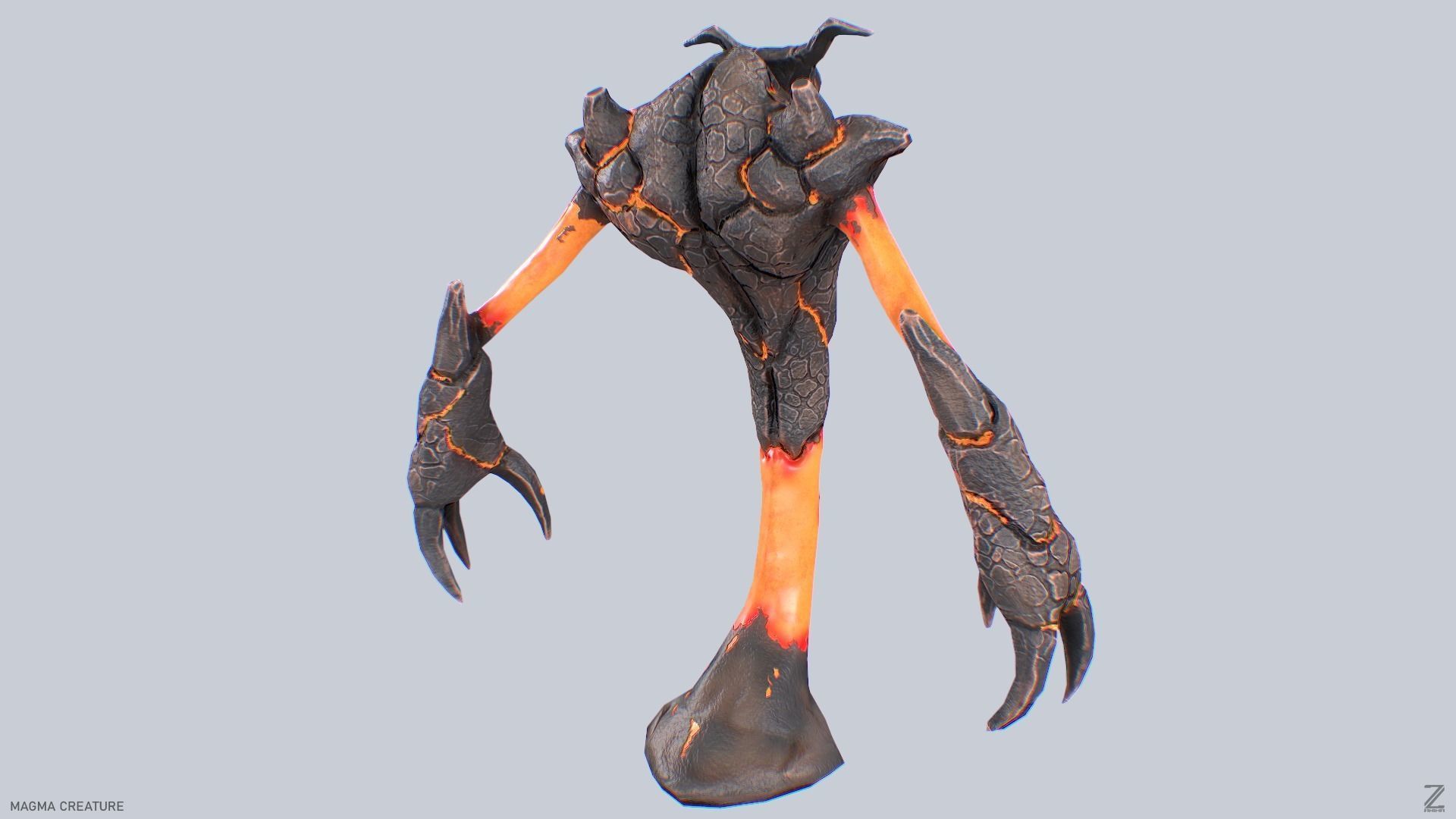 3D model Magma creature VR / AR / low-poly | CGTrader