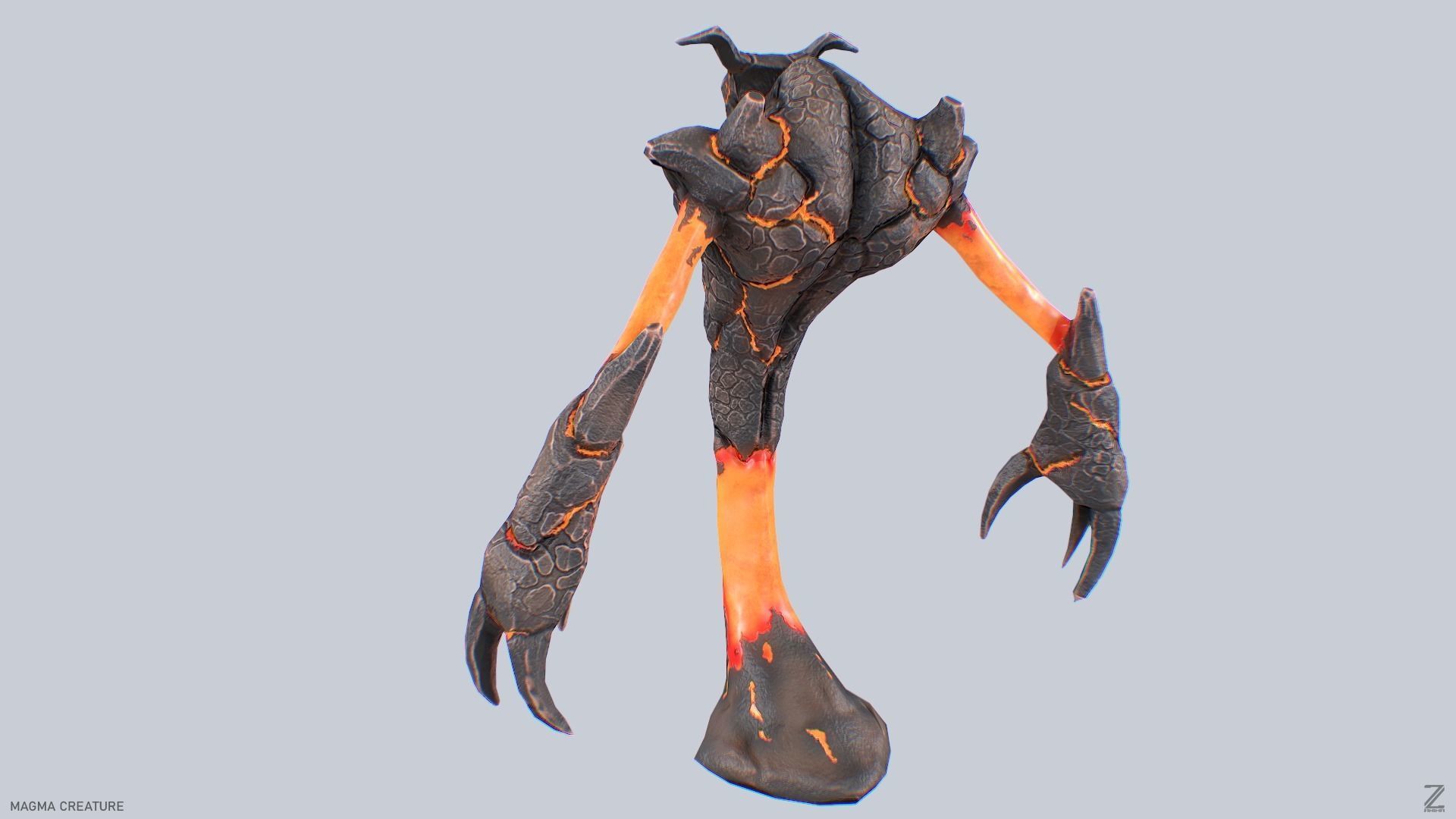3D model Magma creature VR / AR / low-poly | CGTrader