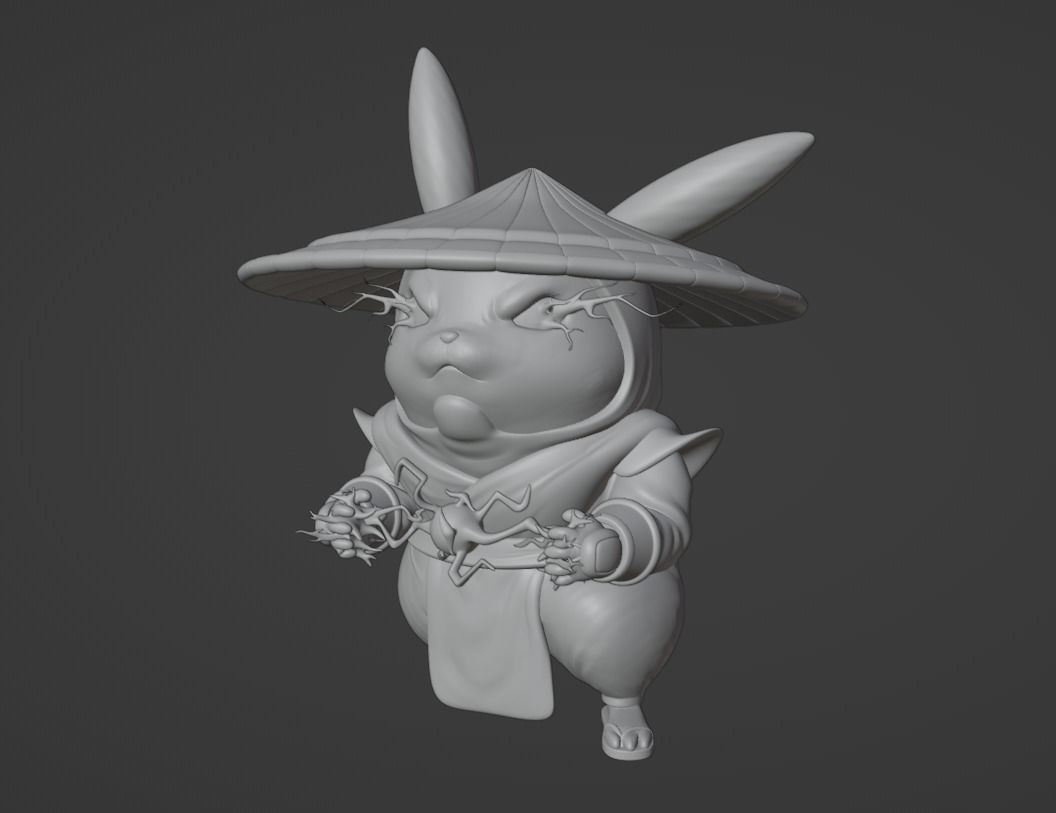 Pikachu cosplaying as Raiden 3D model 3D printable | CGTrader