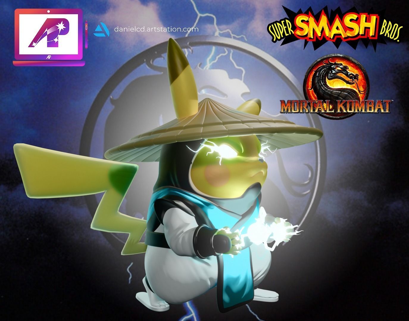 Pikachu cosplaying as Raiden 3D model 3D printable | CGTrader