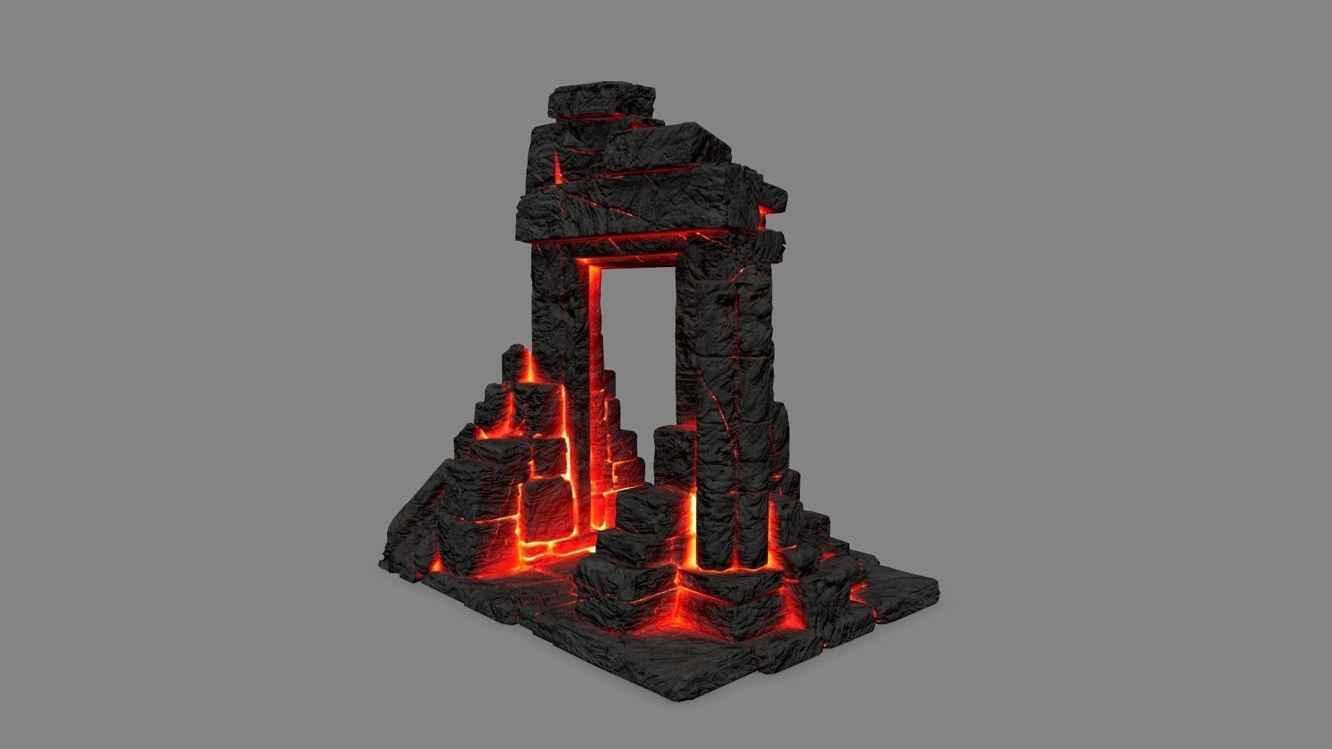3D model lava gate VR / AR / low-poly | CGTrader