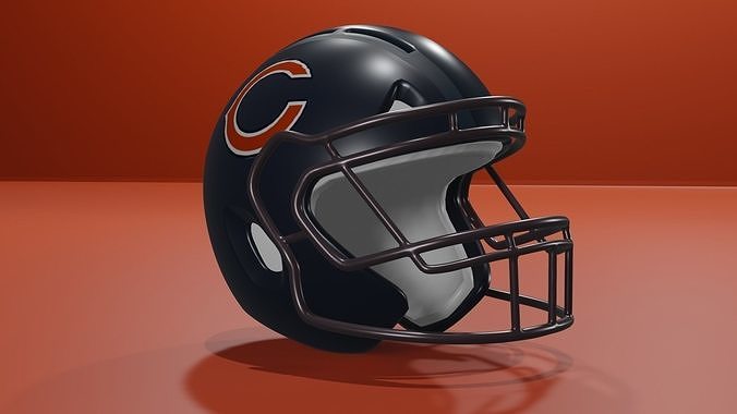 Chicago Bears Football Helmet 3D model | CGTrader