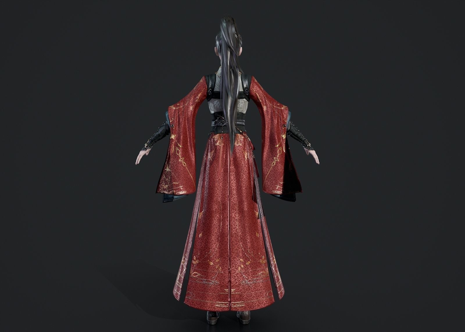 3D model Chinese Ancient Beauty in Hanfu Fantasy Asian pretty Girls VR ...