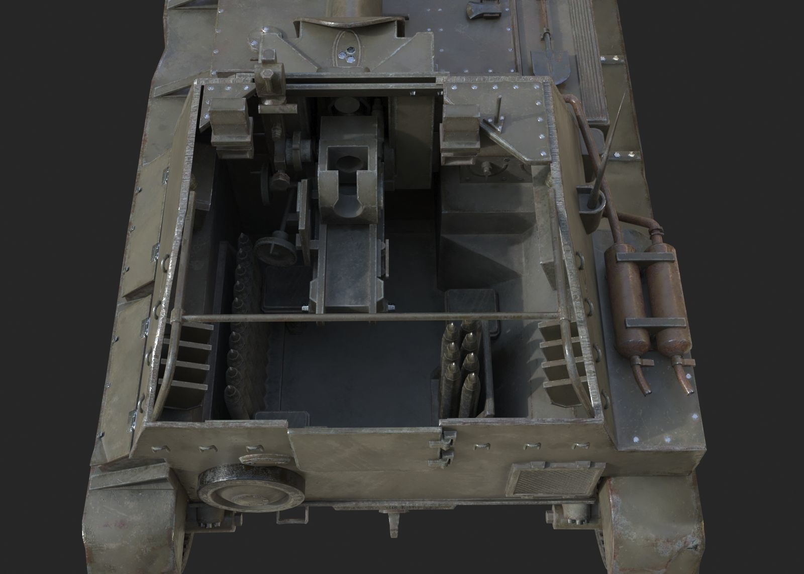 3D model WWII Soviet SU76 SU-76 76mm Self-propelled artillery cannon VR ...