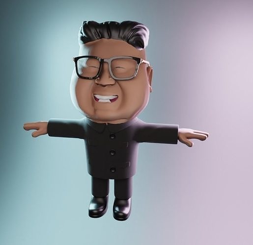 Cartoon Kim jong 3D model | CGTrader