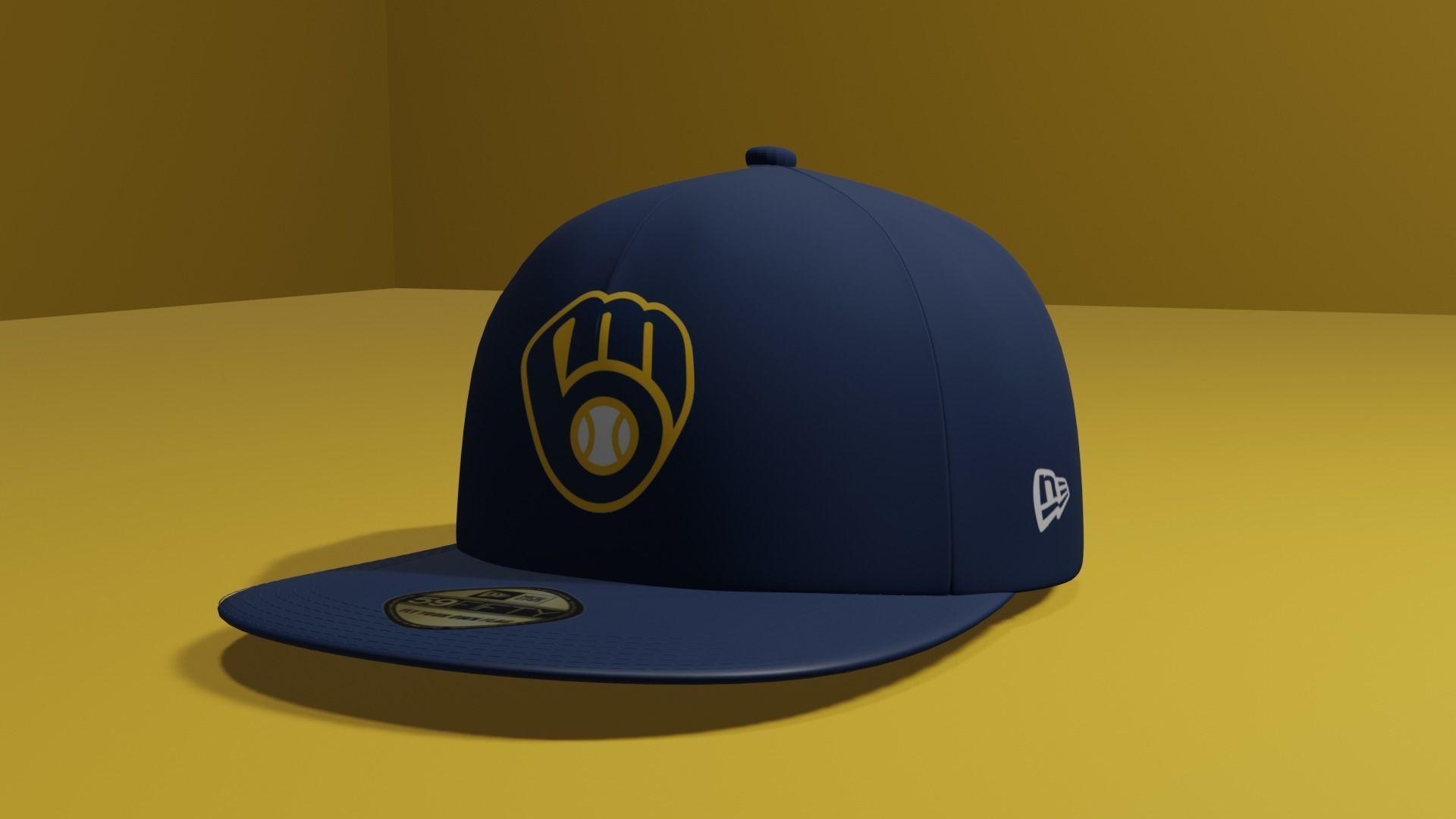 Milwaukee Brewers Baseball Hat 3D model | CGTrader