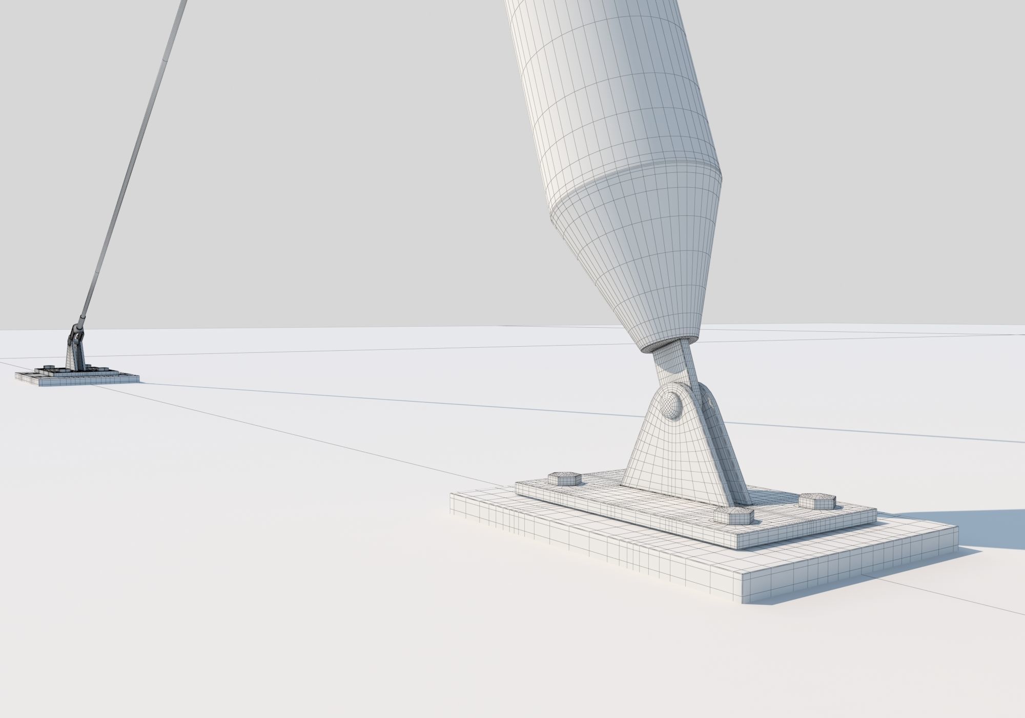 Detailed tensile membrane structure system 3D model | CGTrader