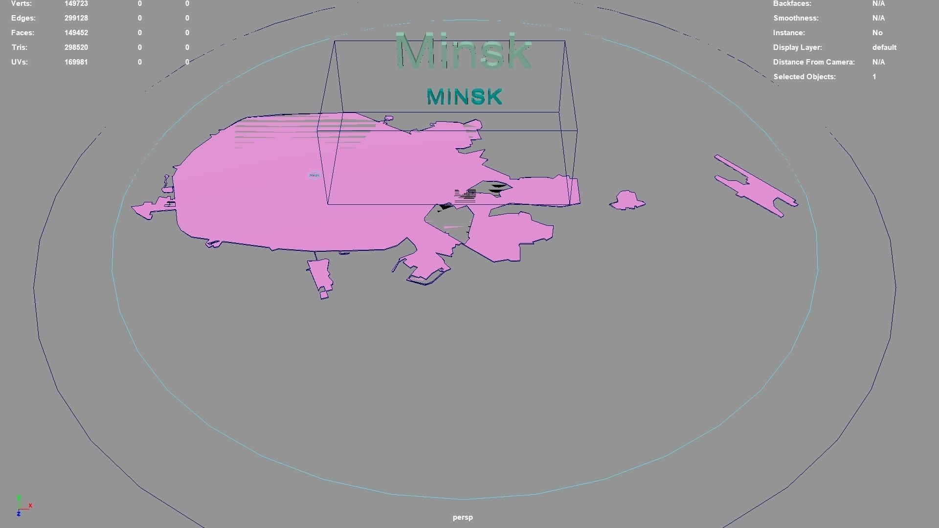 Minsk Belarus map region geography political geographic 3D model rigged ...